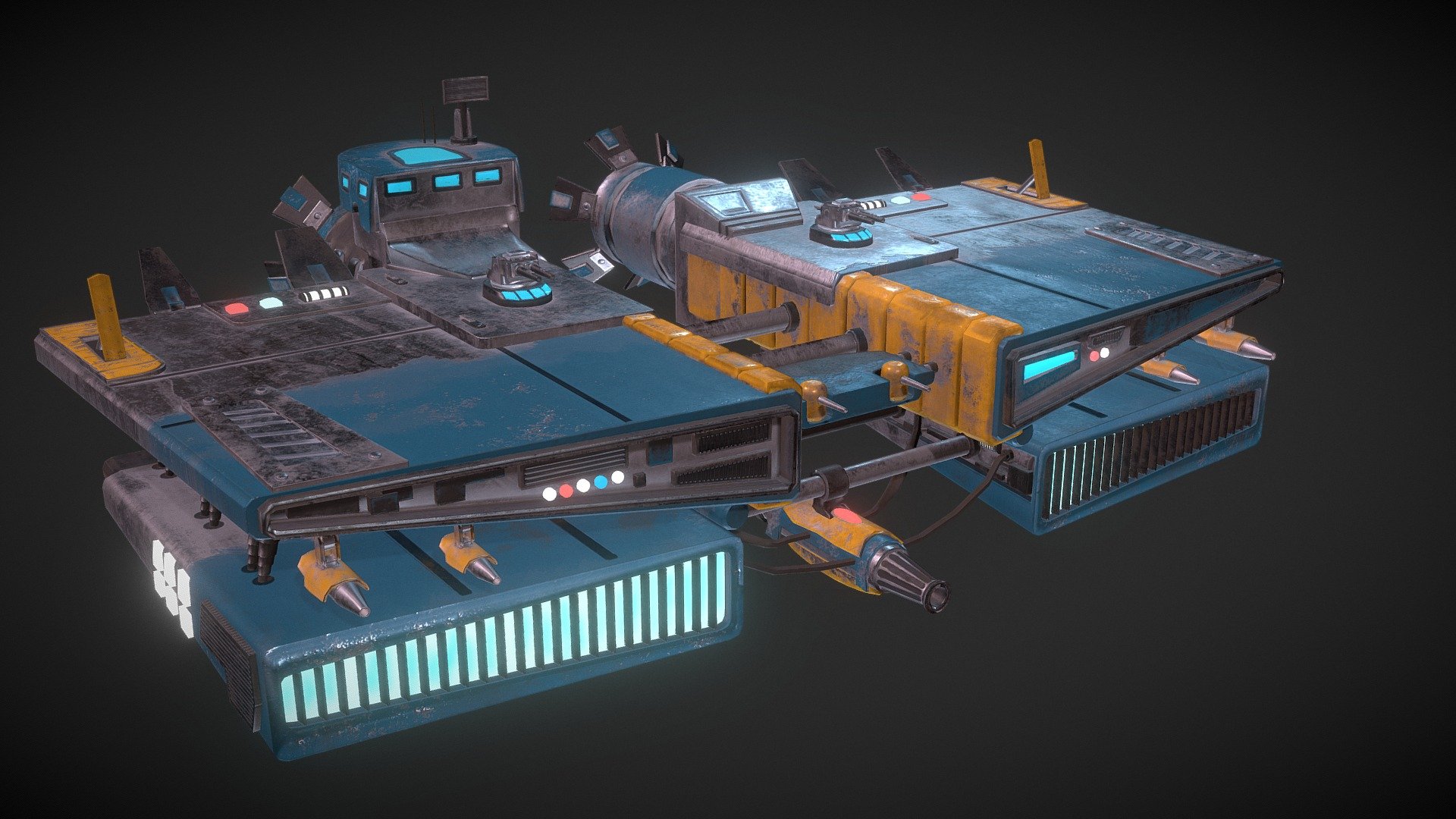 Pirate Rebel Spaceship - Buy Royalty Free 3D model by paburoviii ...