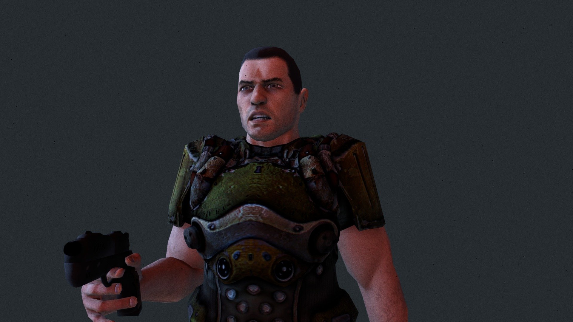 Doom 3 Protagonist without helmet - Download Free 3D model by Spikystov ...