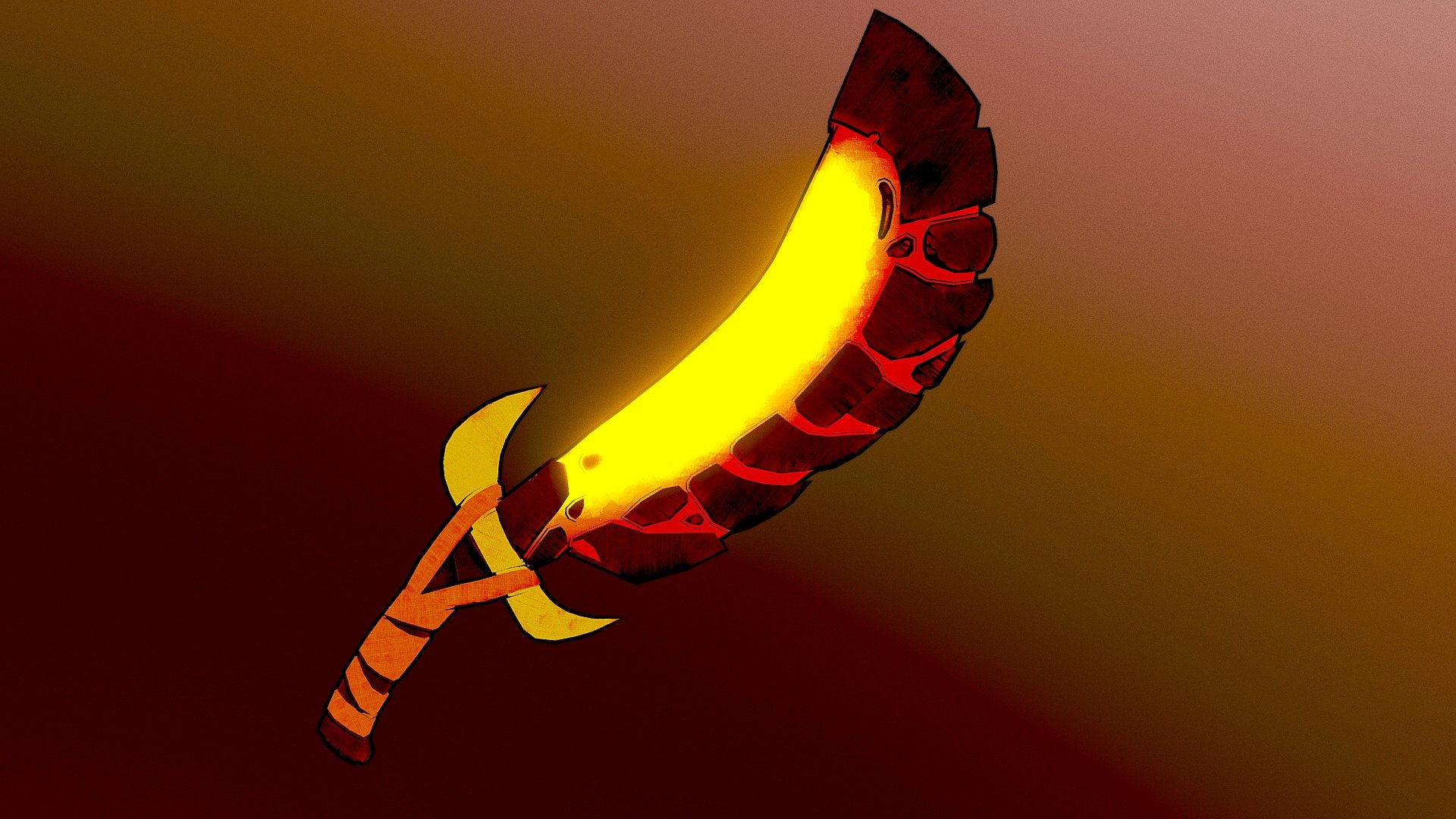 Cel-shaded Ember blade - 3D model by Alisha (@AlishaBegum) [be59822 ...