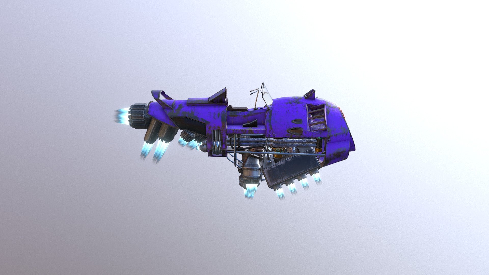 Speeder_Steampunk_oui - 3D model by eeen0r (@chungbus) [be59a86 ...