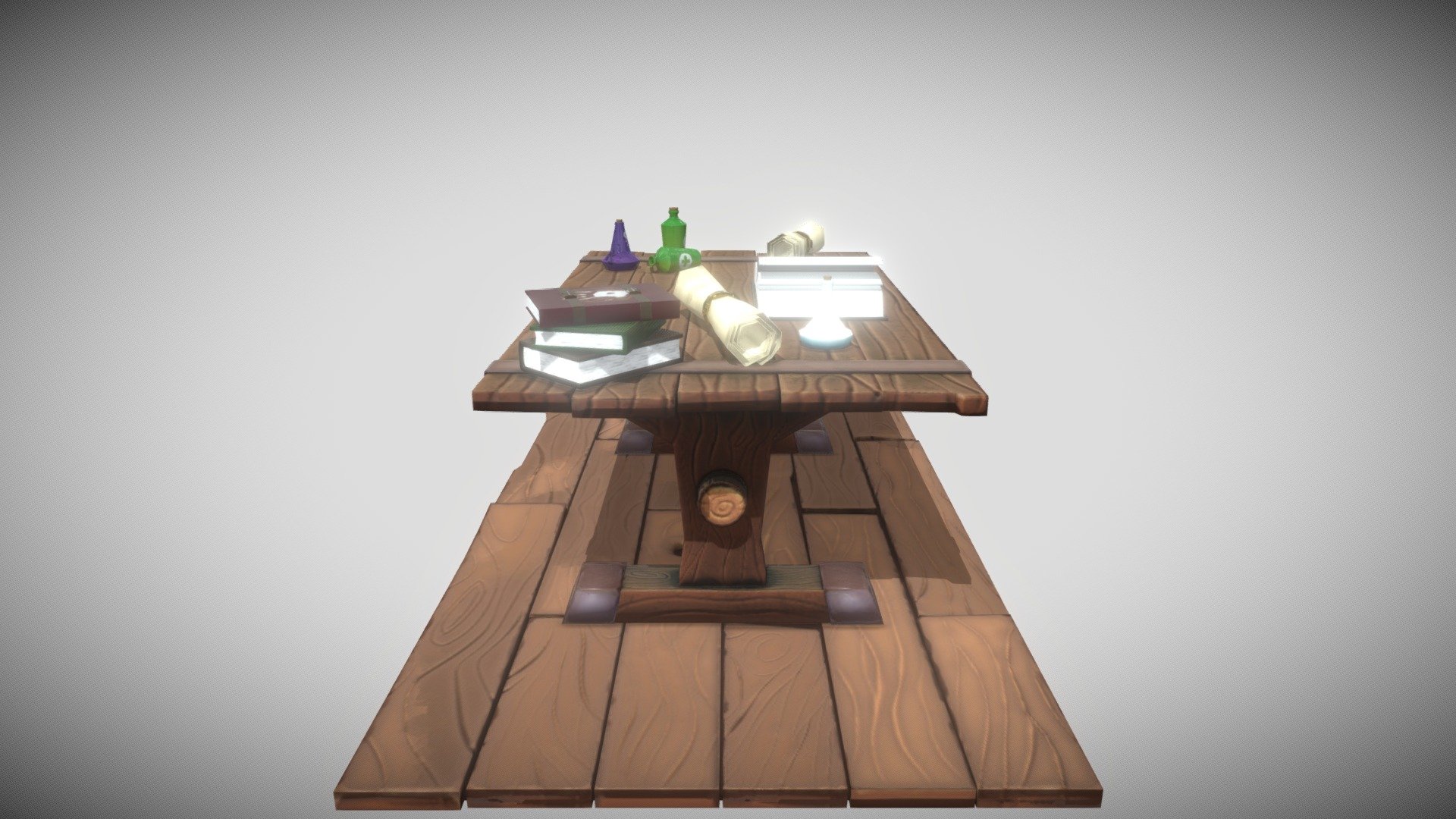 Fantasy Work Bench - 3D model by mhpage12 [be5aded] - Sketchfab