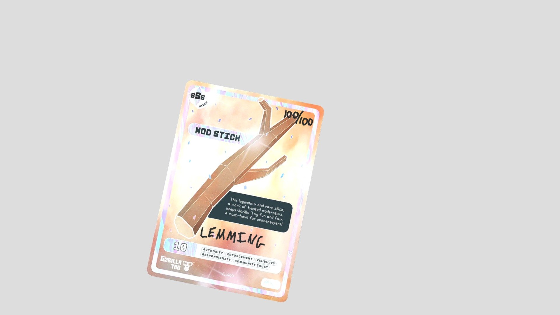 Signed lemming card - Download Free 3D model by WildTheDev [be6597b ...