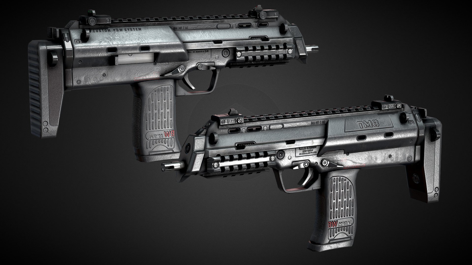 MP7A2 Optimized Lowpoly SMG - Buy Royalty Free 3D model by RavenTale_CG ...