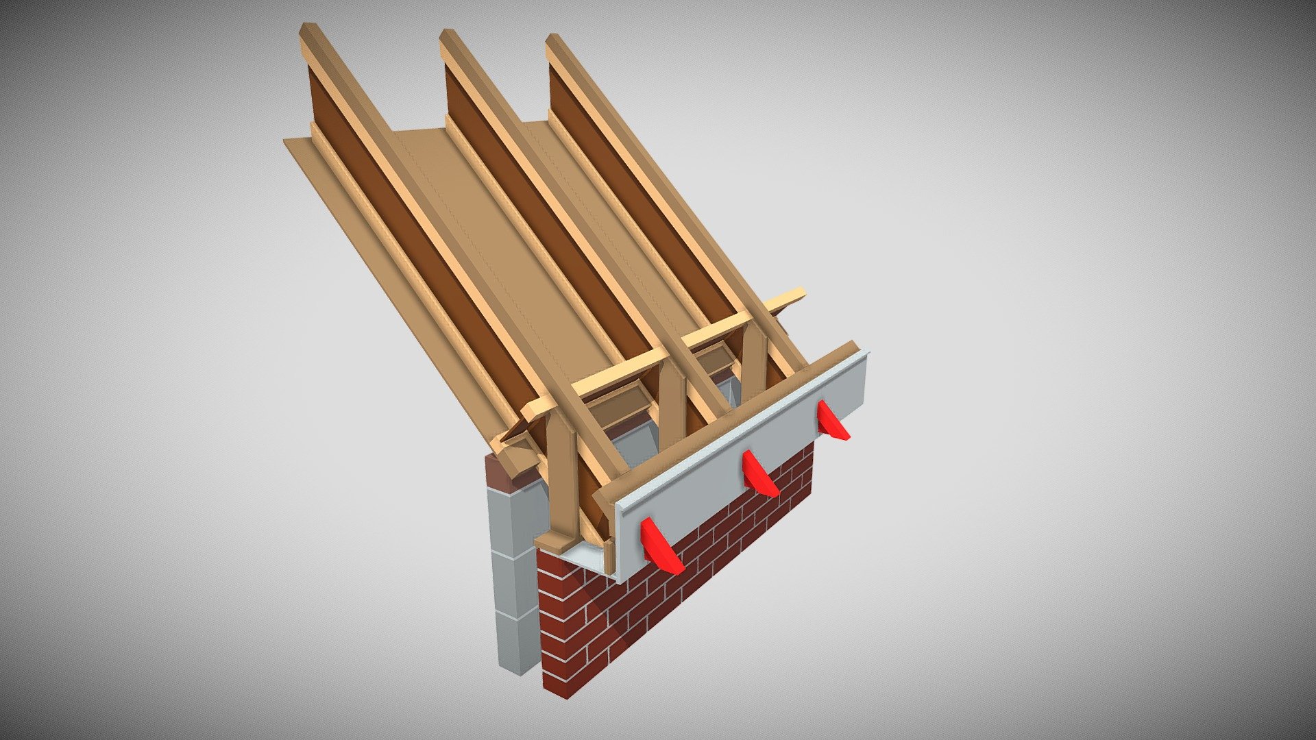 One-Roof™ Standard eaves detail on Masonry - Download Free 3D model by ...