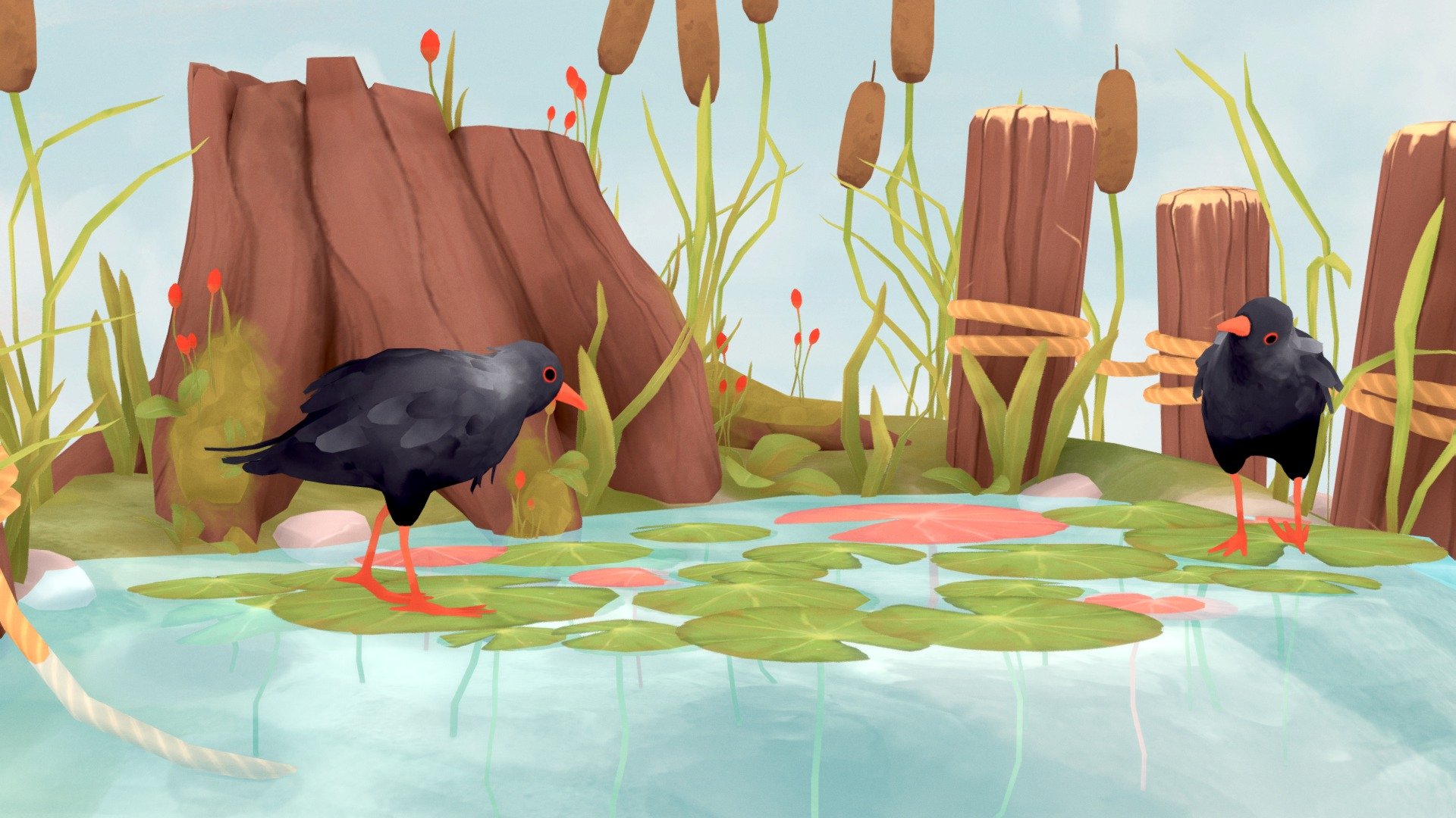 Pond - 3D model by peachyroyalty [be726fc] - Sketchfab