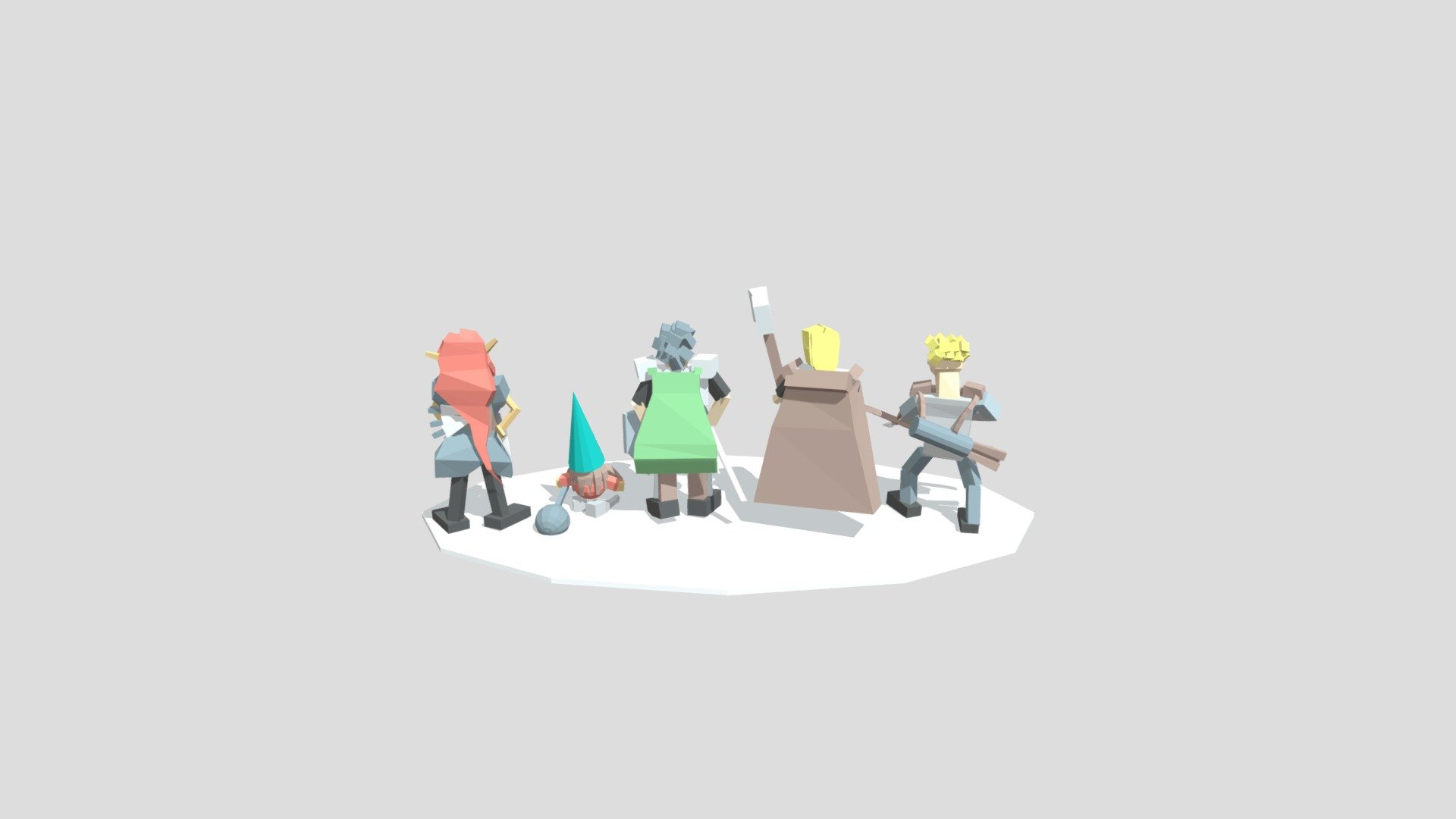 Low Poly RPG Heroes - Download Free 3D model by Eyesz [be77653] - Sketchfab