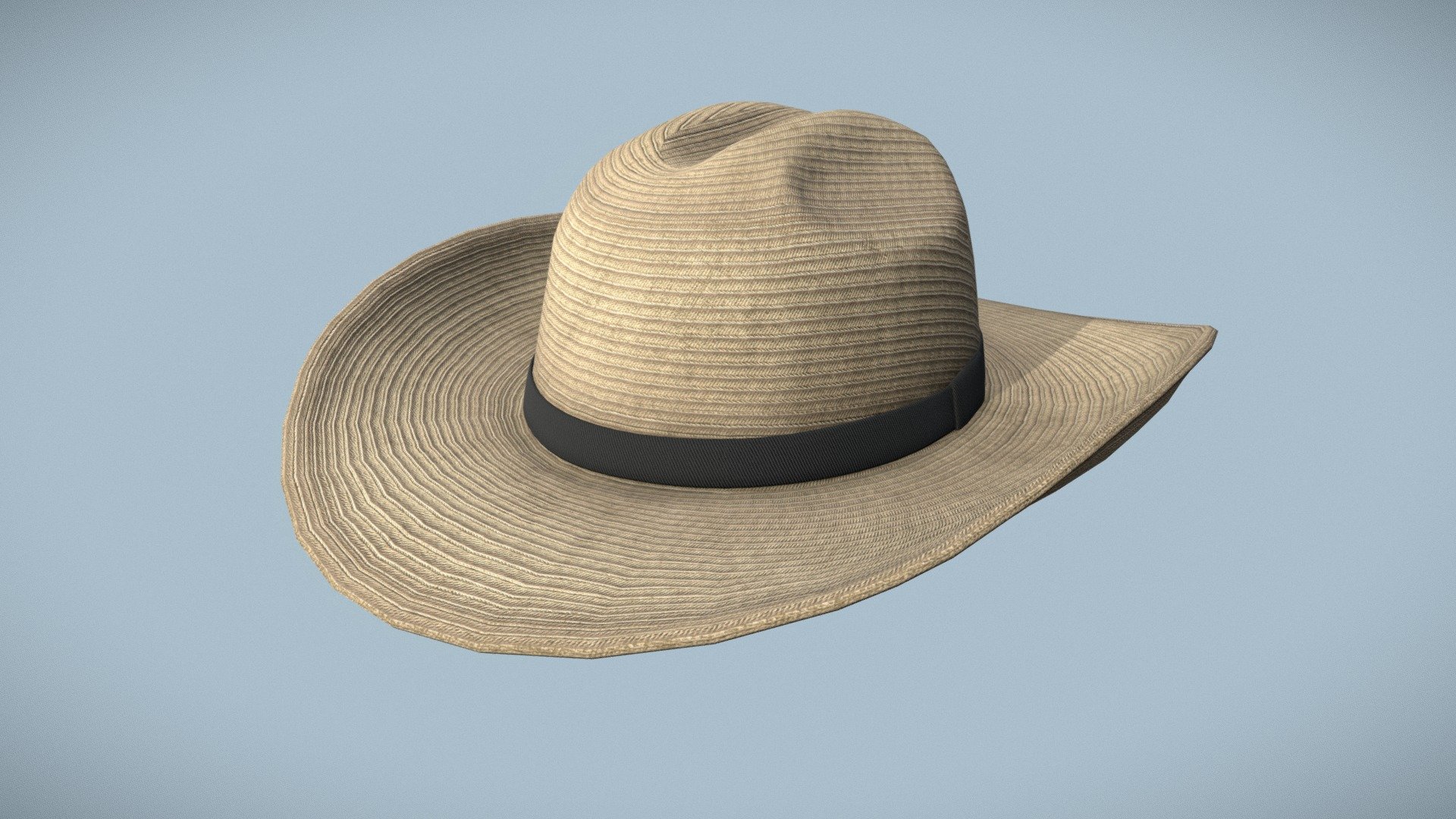 Unisex Summer Straw Hat - Download Free 3D model by arloopa [be7bdce ...