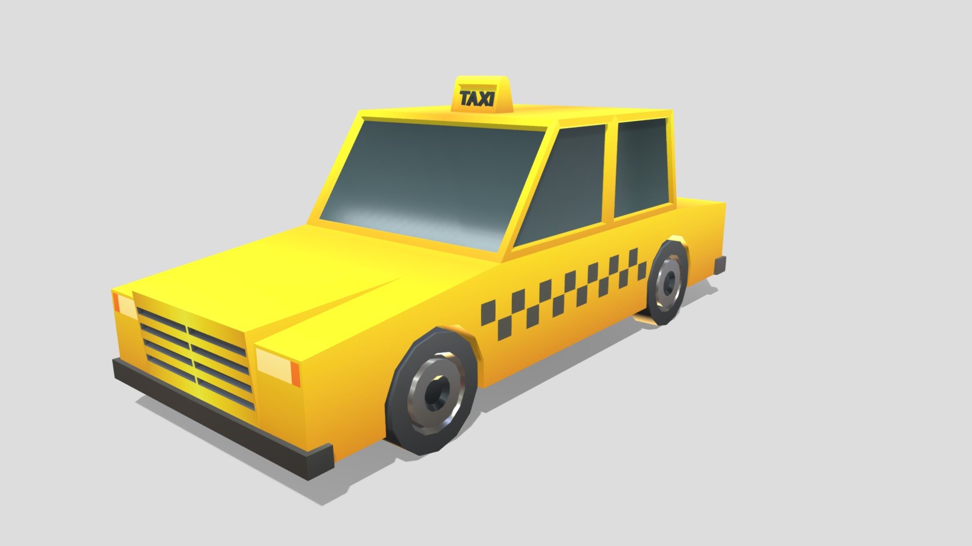 low Poly Taxi Car - Buy Royalty Free 3D model by MHKstudio [be80481 ...