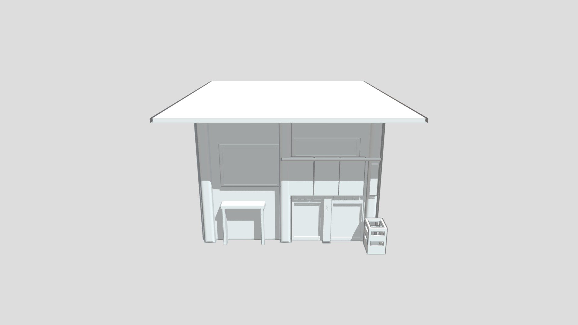 Japanese house/store front made in blender - Download Free 3D model by ...