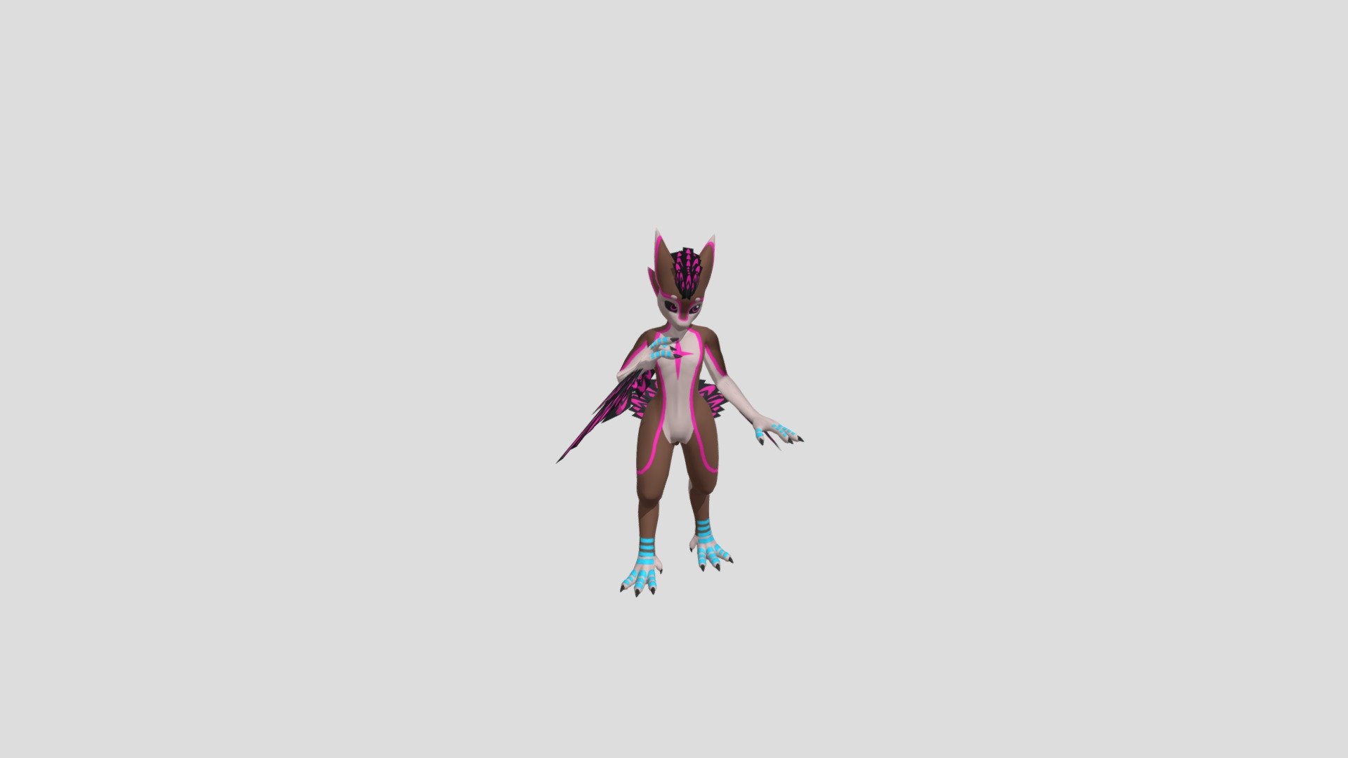 Hoshi Avali Furry OC 3D Models Edit own Style - 3D model by ...
