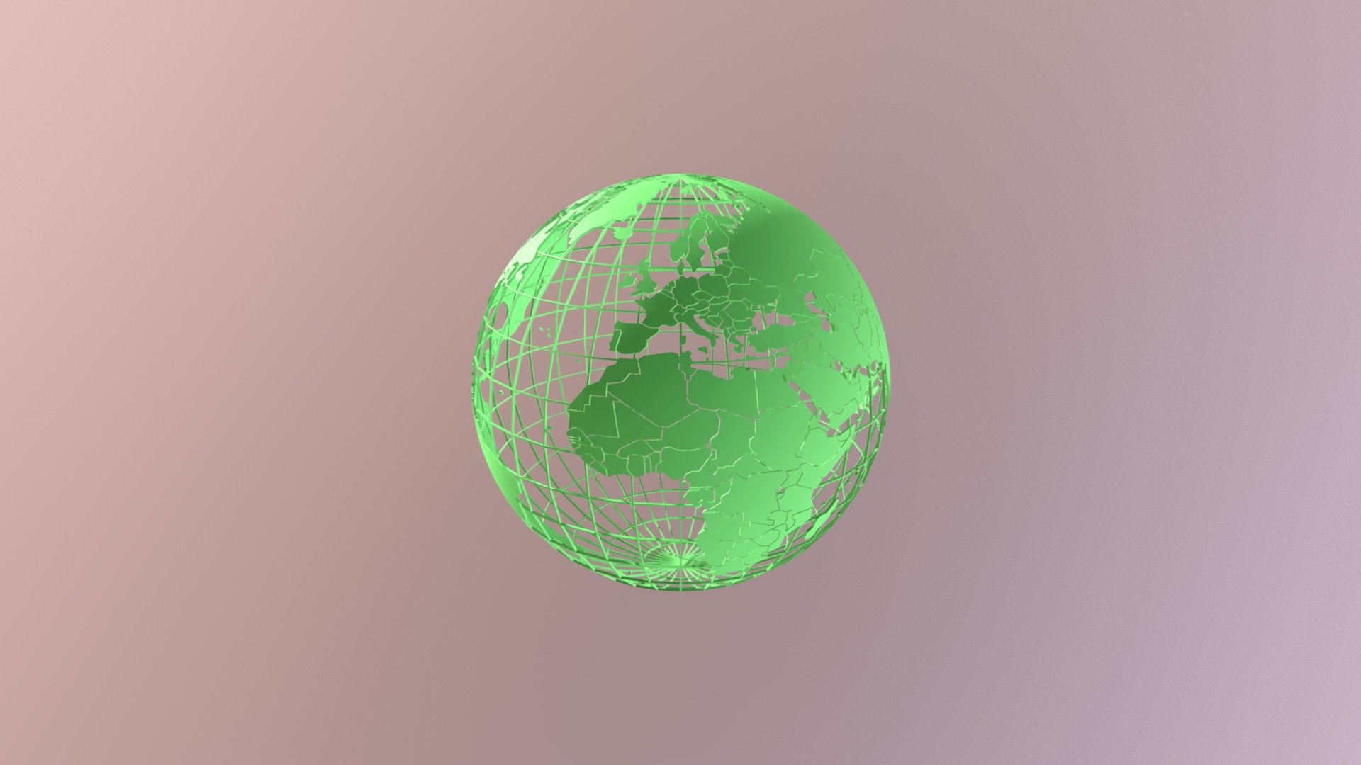 Wire-frame Globe - 3D model by Logan Kane (@blenderstorm) [be832b1 ...