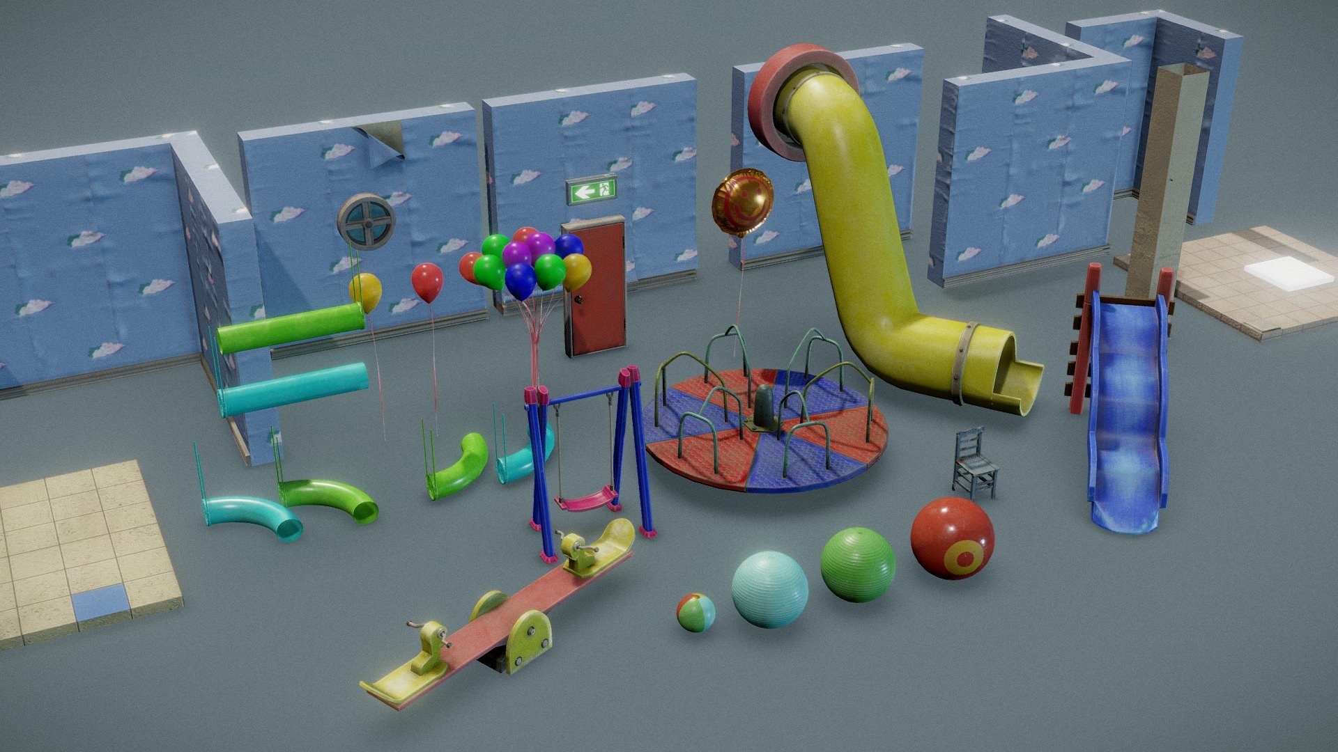 Playground Modular Asset pack - Buy Royalty Free 3D model by Allen ...