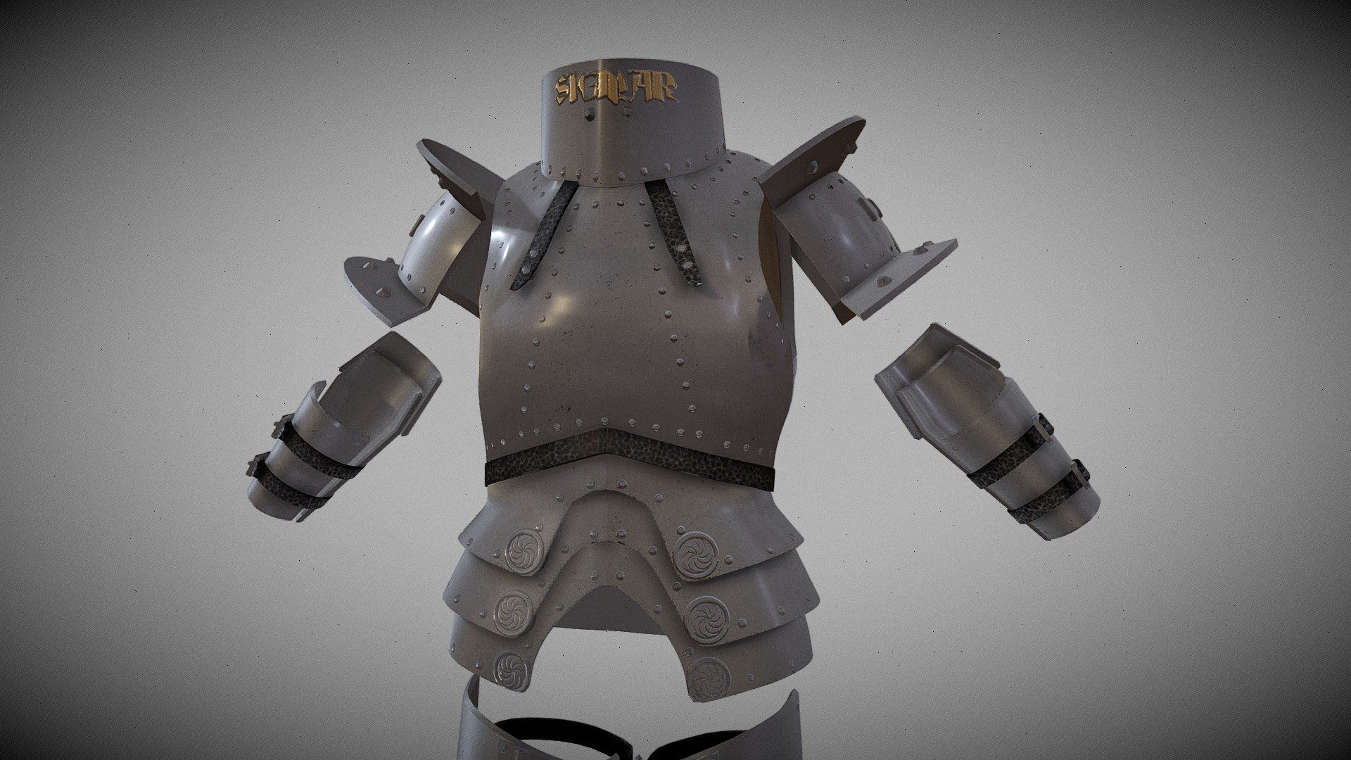 Warhammer Fantasy Priest of Sigmar Armor - Buy Royalty Free 3D model by ...