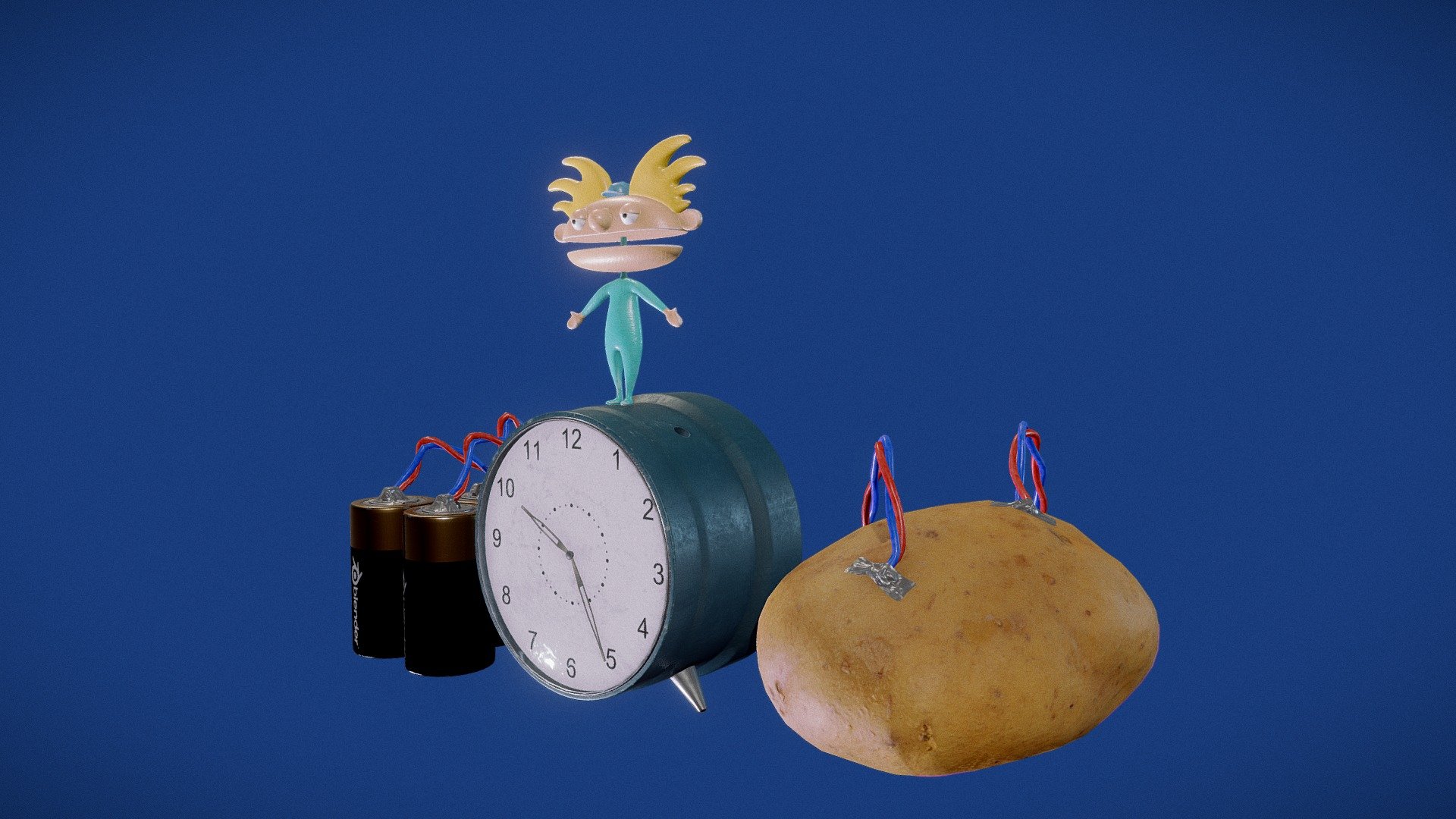 Hey Arnold´s clock - Buy Royalty Free 3D model by JoaquínM (@JoaquinM ...