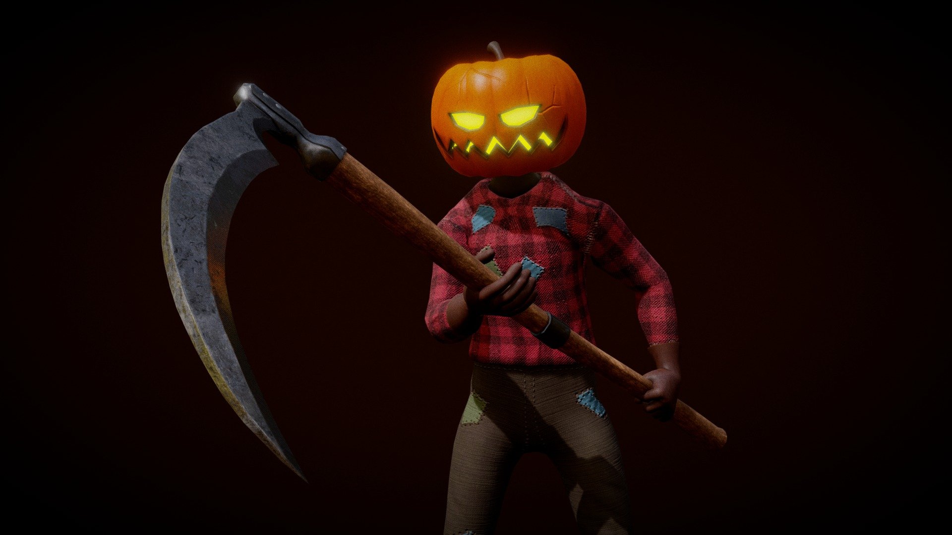 Pumpkin Head - 3D model by Ovesis [be8cdcb] - Sketchfab