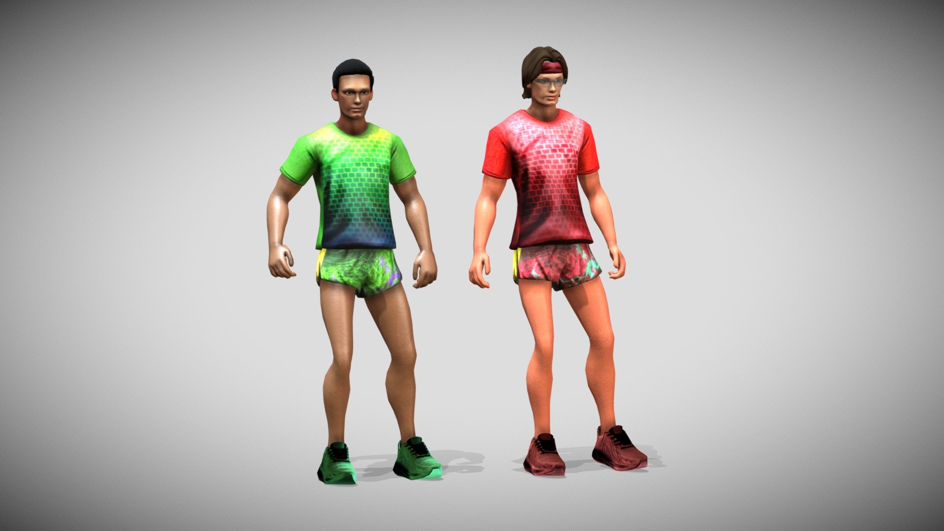 RUNNERS PLAYERS V002 - 3D model by Raphael Gatt (@raphaelgatt) [be92db3 ...