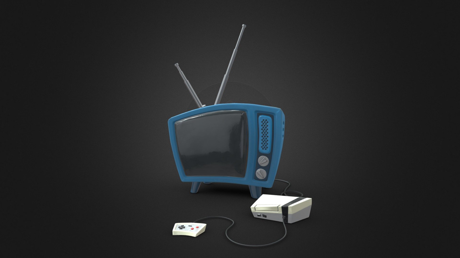 Stylized TV - 3D model by Julian-A. Hoff (@julianhoff) [be962d5] - Sketchfab