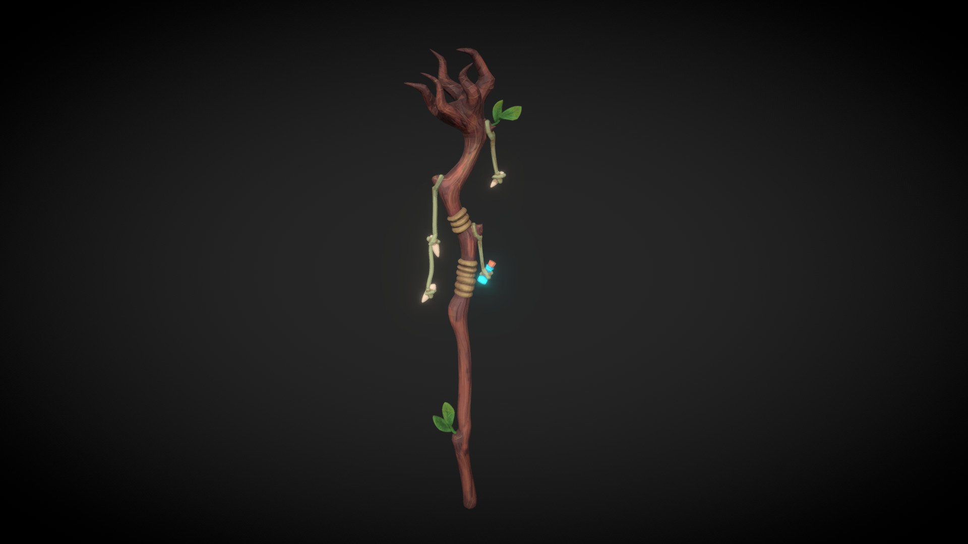 Stylized Wood Staff - Download Free 3D model by Manuela Reis (@Manuela ...
