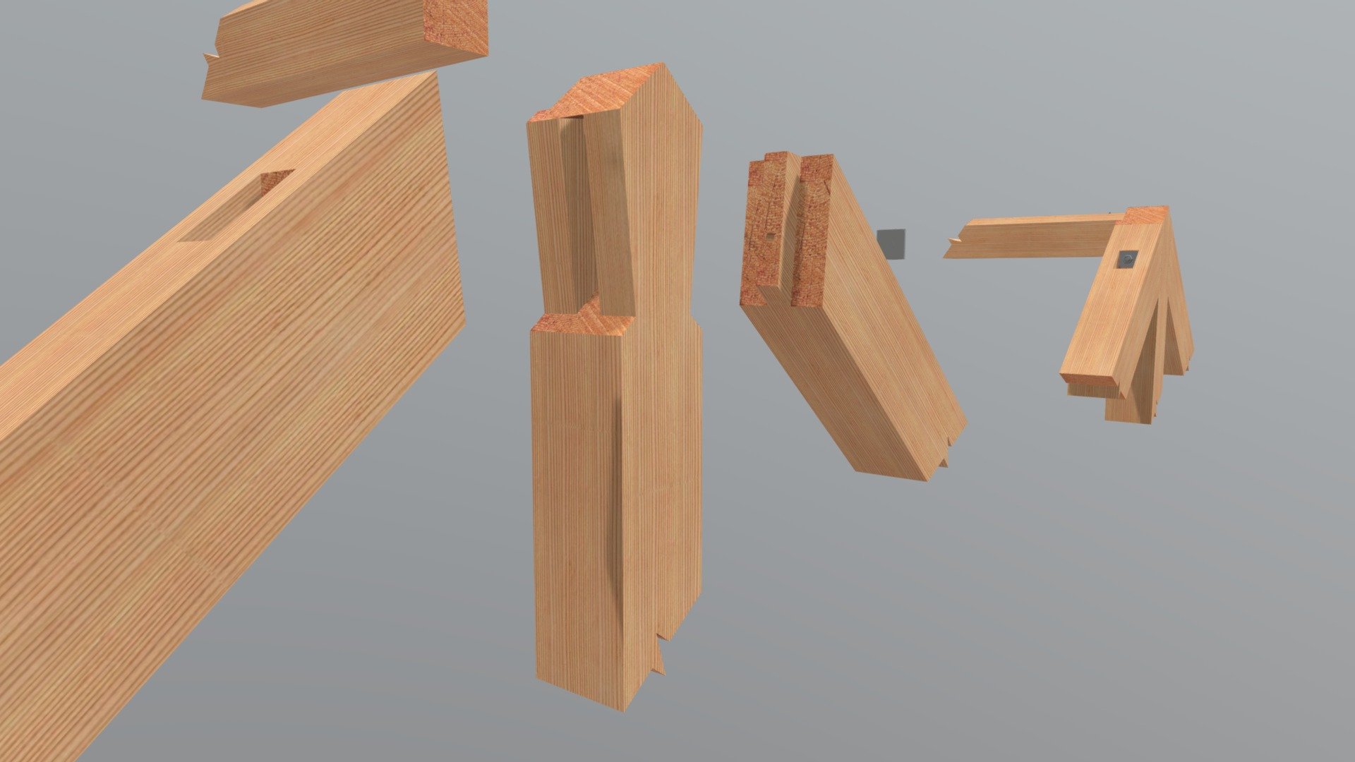 Kingpost w/ Threaded Rod - 3D model by Timber Frame HQ (@timberframehq ...