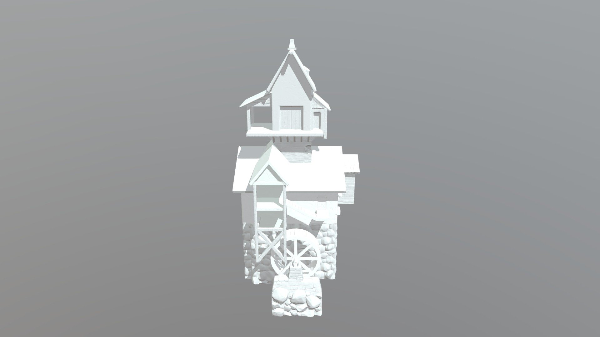 Water Mill - 3D model by Alex (@capt8lex) [be99dc9] - Sketchfab