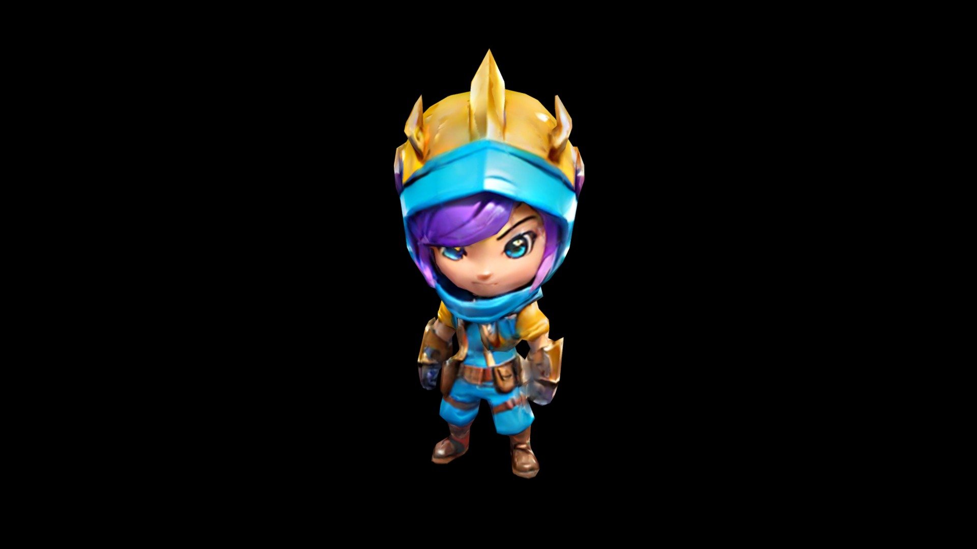 Amora, female character with purple hair and cro - Download Free 3D ...