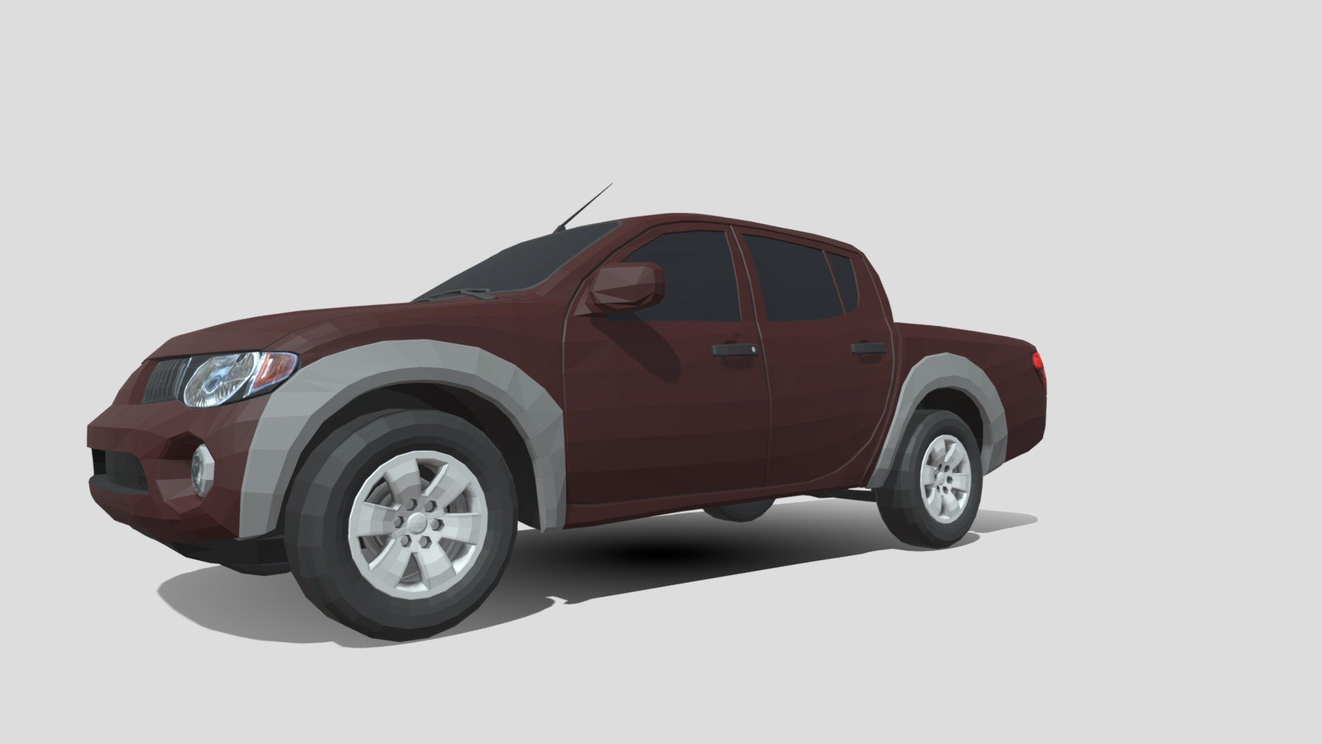 mitsubishi L200 red offroader v4 - Download Free 3D model by zairiq-123 ...
