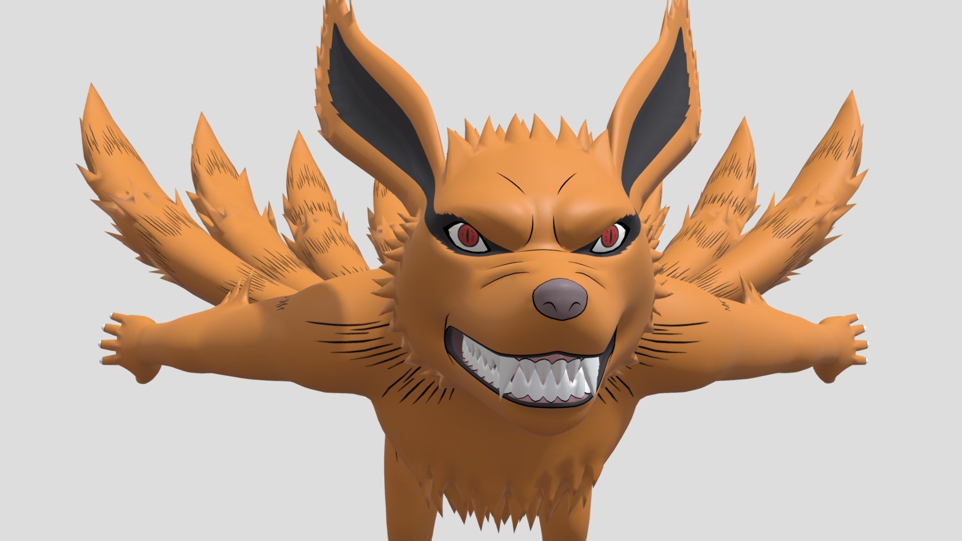 Nine Tails - 3D model by TE-HE Face (@www23-90_) [bea0fef] - Sketchfab