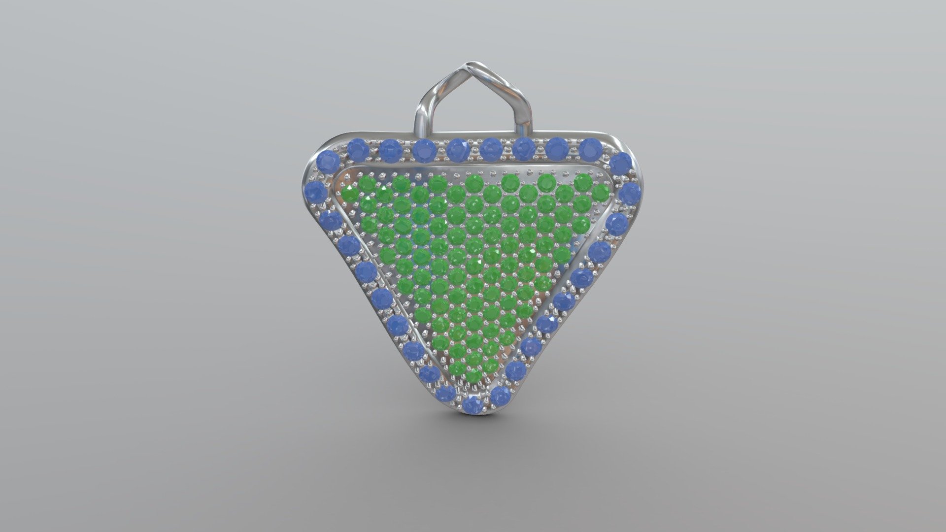 JVJEWEL-Smooth Triangle Pendant - 3D model by Jvjewel Online Shop ...