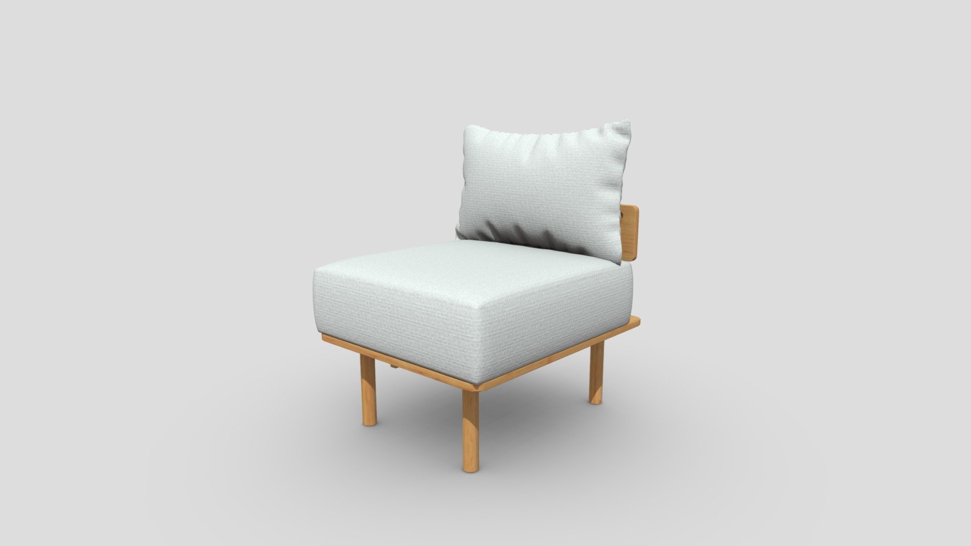 BENKU 1 seater sofa rubber wood - Buy Royalty Free 3D model by interior ...