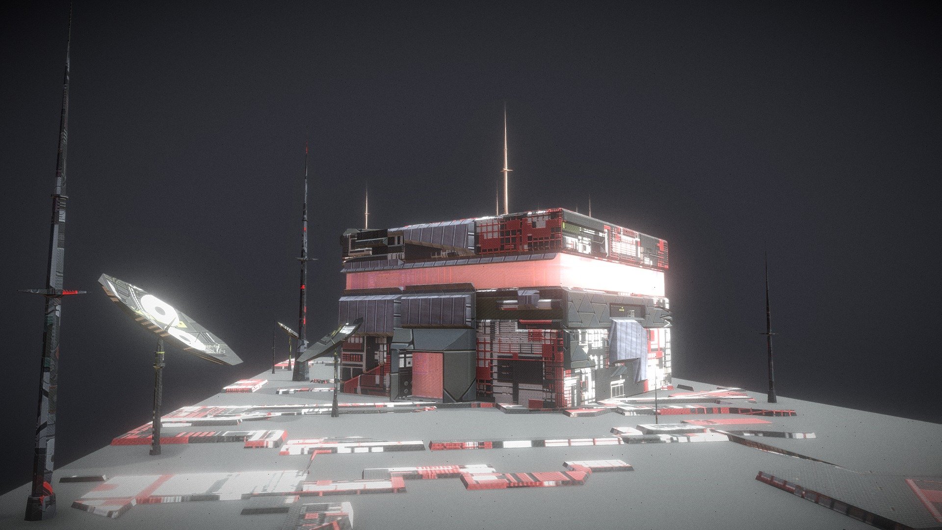 Building 01 sci-fi base - Download Free 3D model by LJ2023 [bea9911 ...