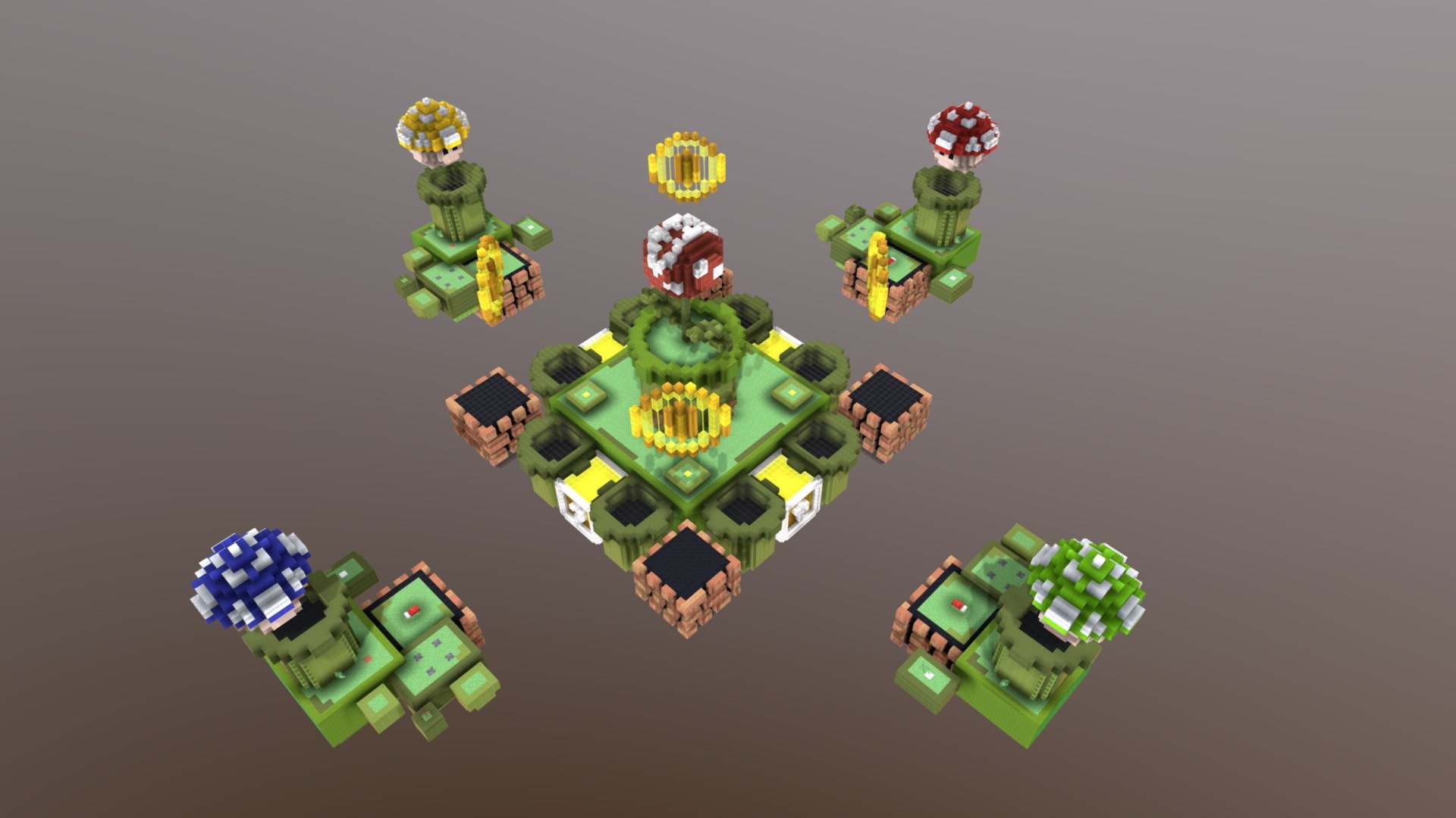 Mario Bedwars - (Bedwars Pack) - Buy Royalty Free 3D model by BuildSide ...