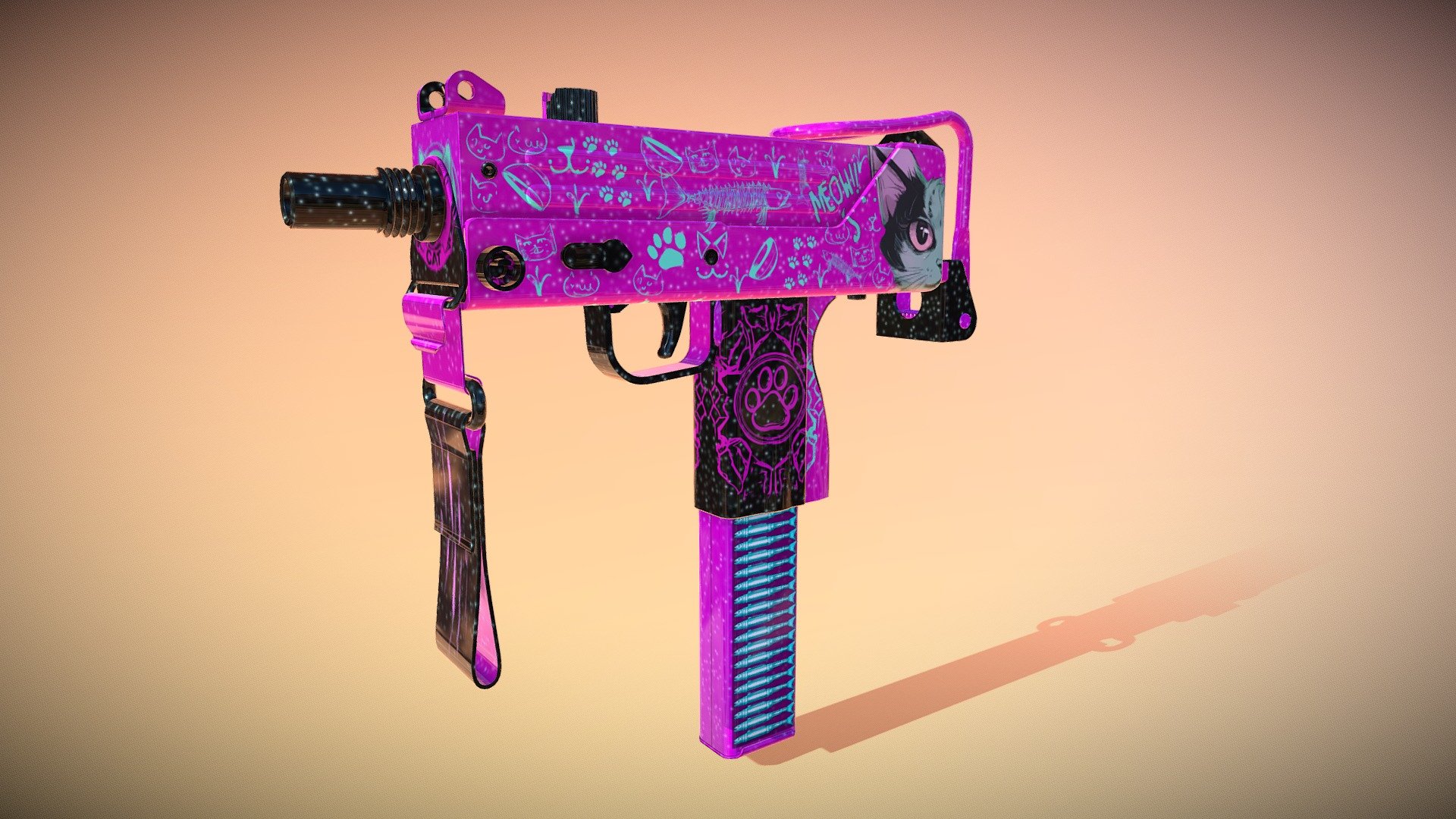 MAC-10 | Split Personality - 3D model by kisskisskisssis [beaf85f] - Sketchfab