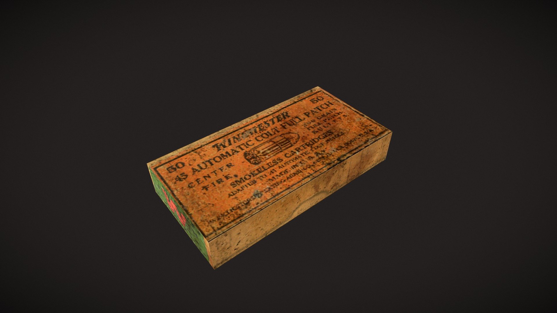 PS1 Style Weathered .45 Ammo Box - Download Free 3D model by Jan ...
