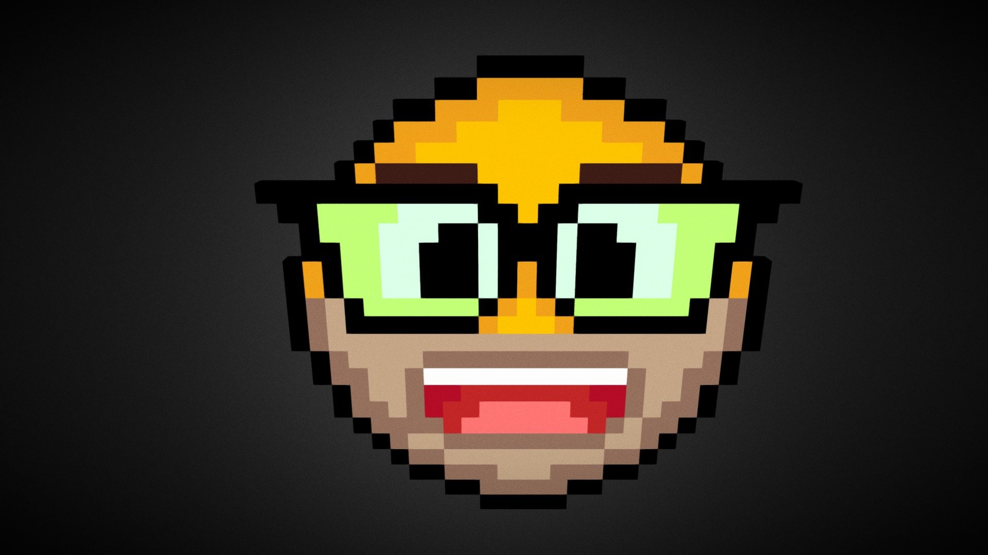 Emoji Green Glases Beard Face - Buy Royalty Free 3D model by Código ...