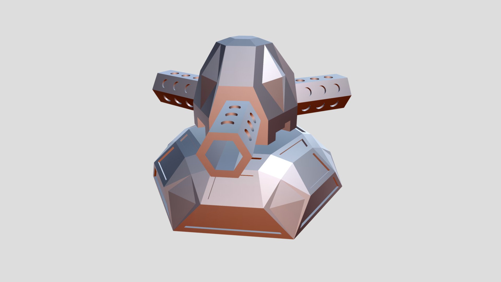 TRI-GUN MACHINE GUN WITH BASE (3 OF 5) - Download Free 3D model by ...