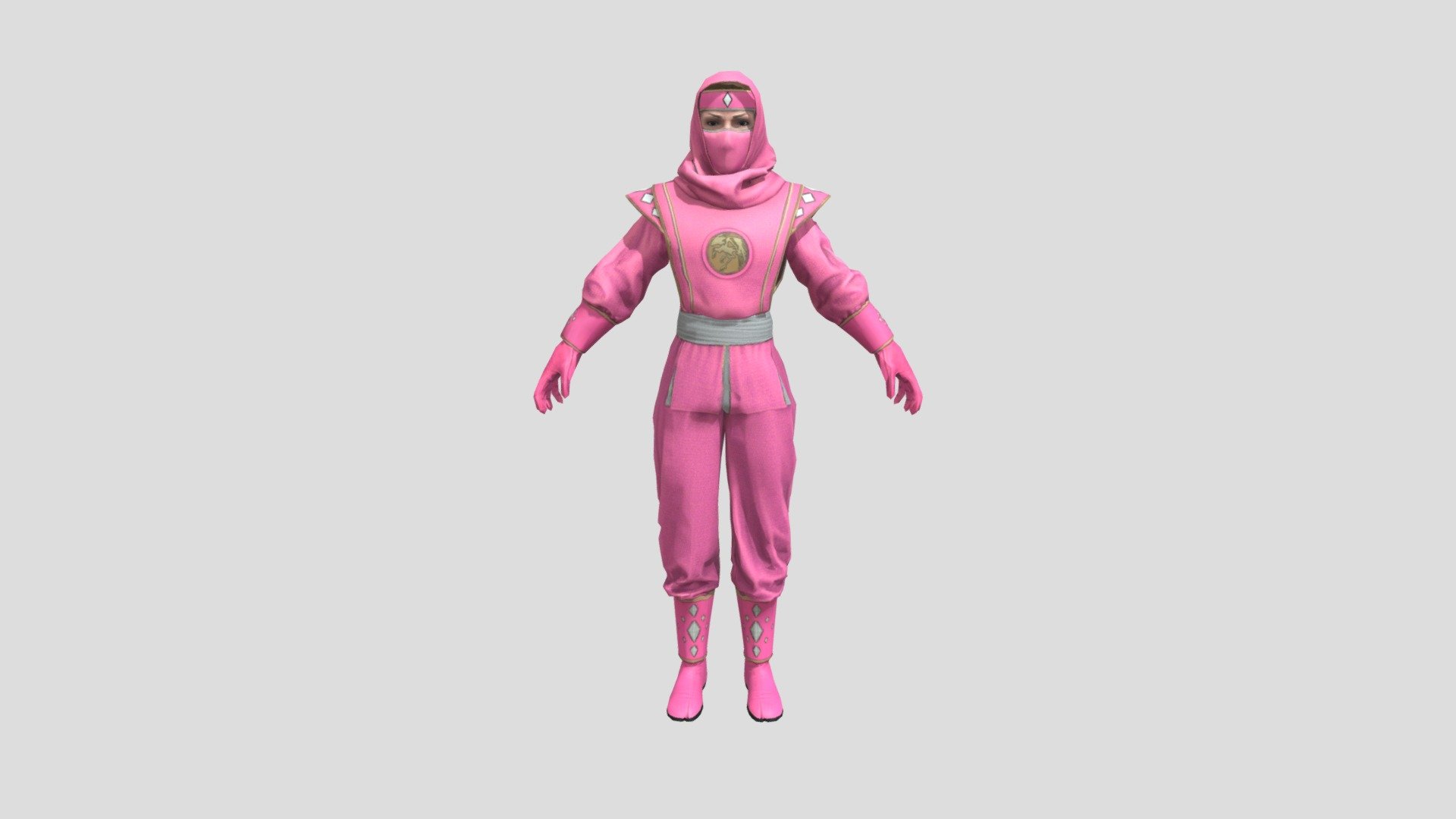 Pink Ninja Ranger - Power Rangers - Download Free 3D model by grantb833 ...