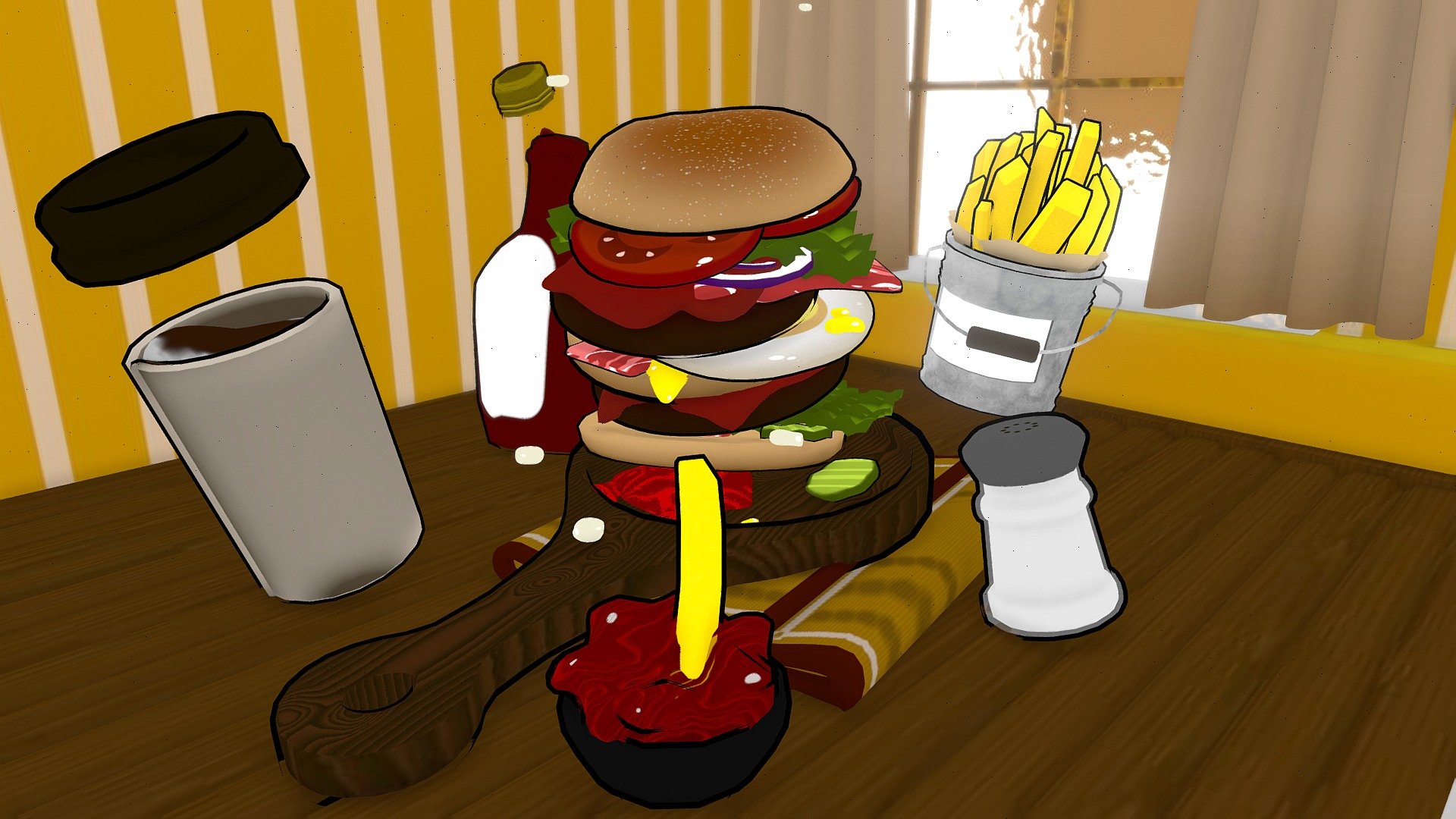 Burger Party - 3D model by Aaron Vantrees (@NinjaStreak456) [bec07a6 ...