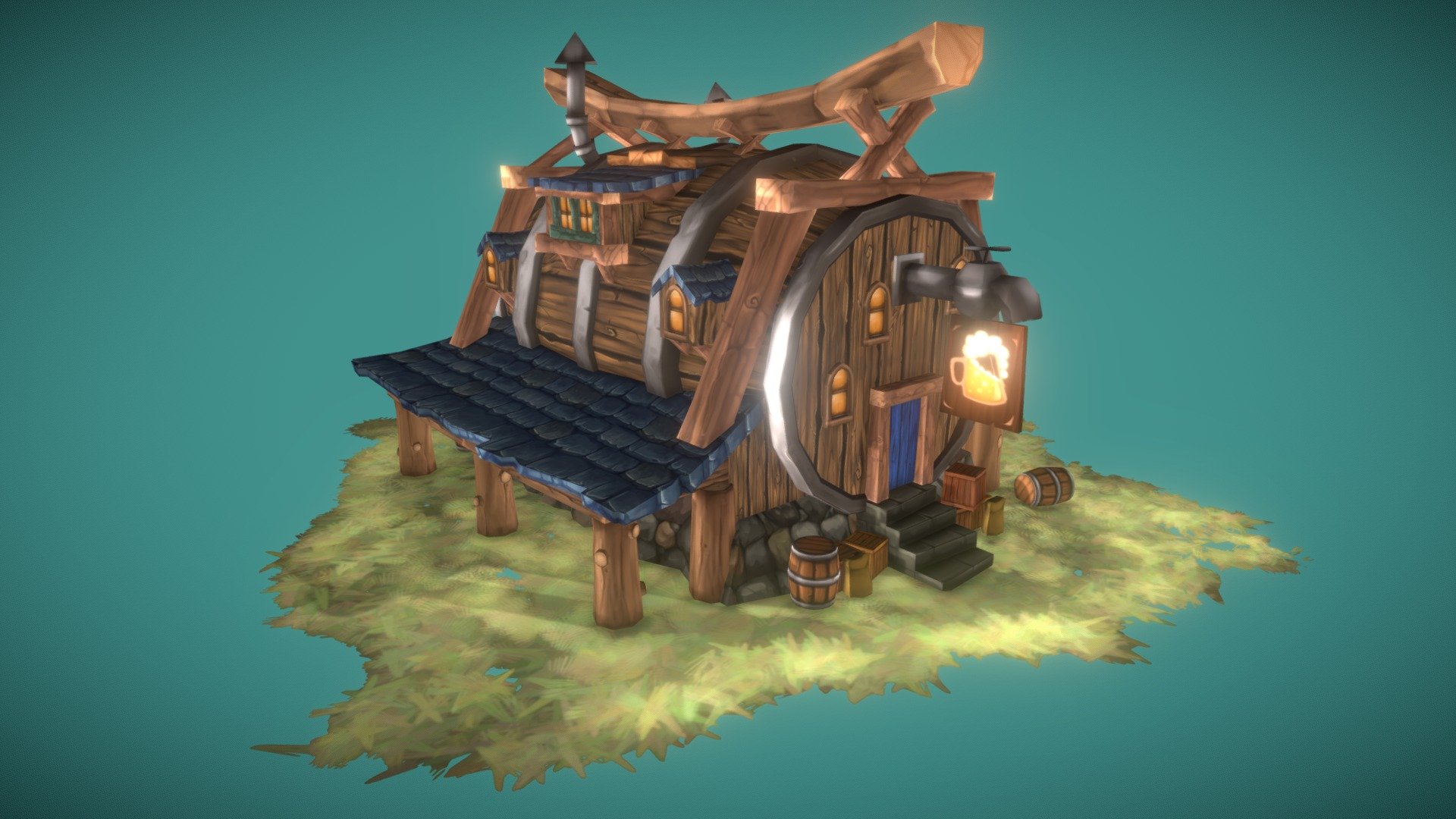 Tavern - 3D model by Phil McCabe (@philmccabe) [bec2a3a] - Sketchfab