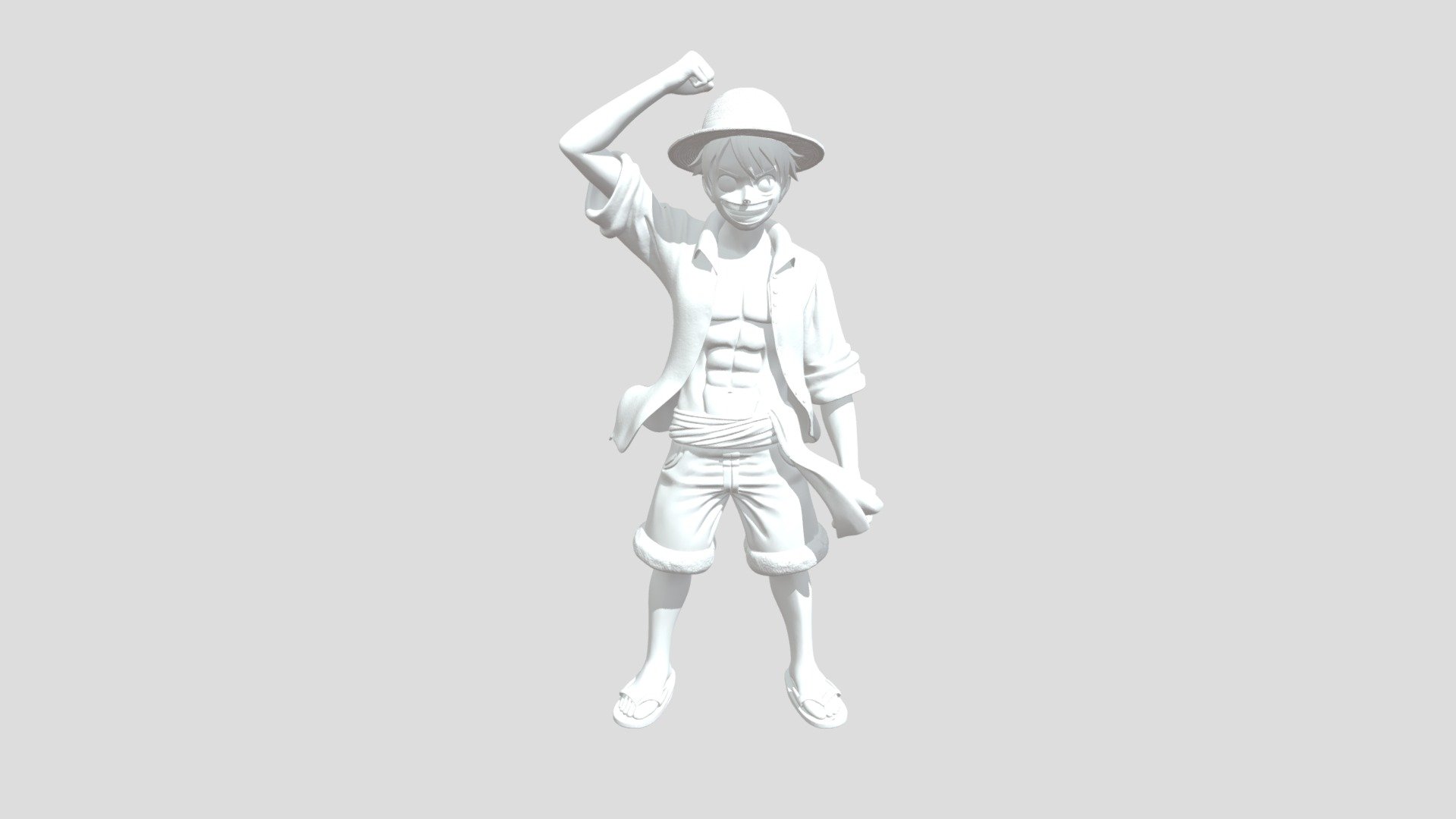 Monkey D. Luffy – Heroic Pose 3D Character Model - 3D model by ...