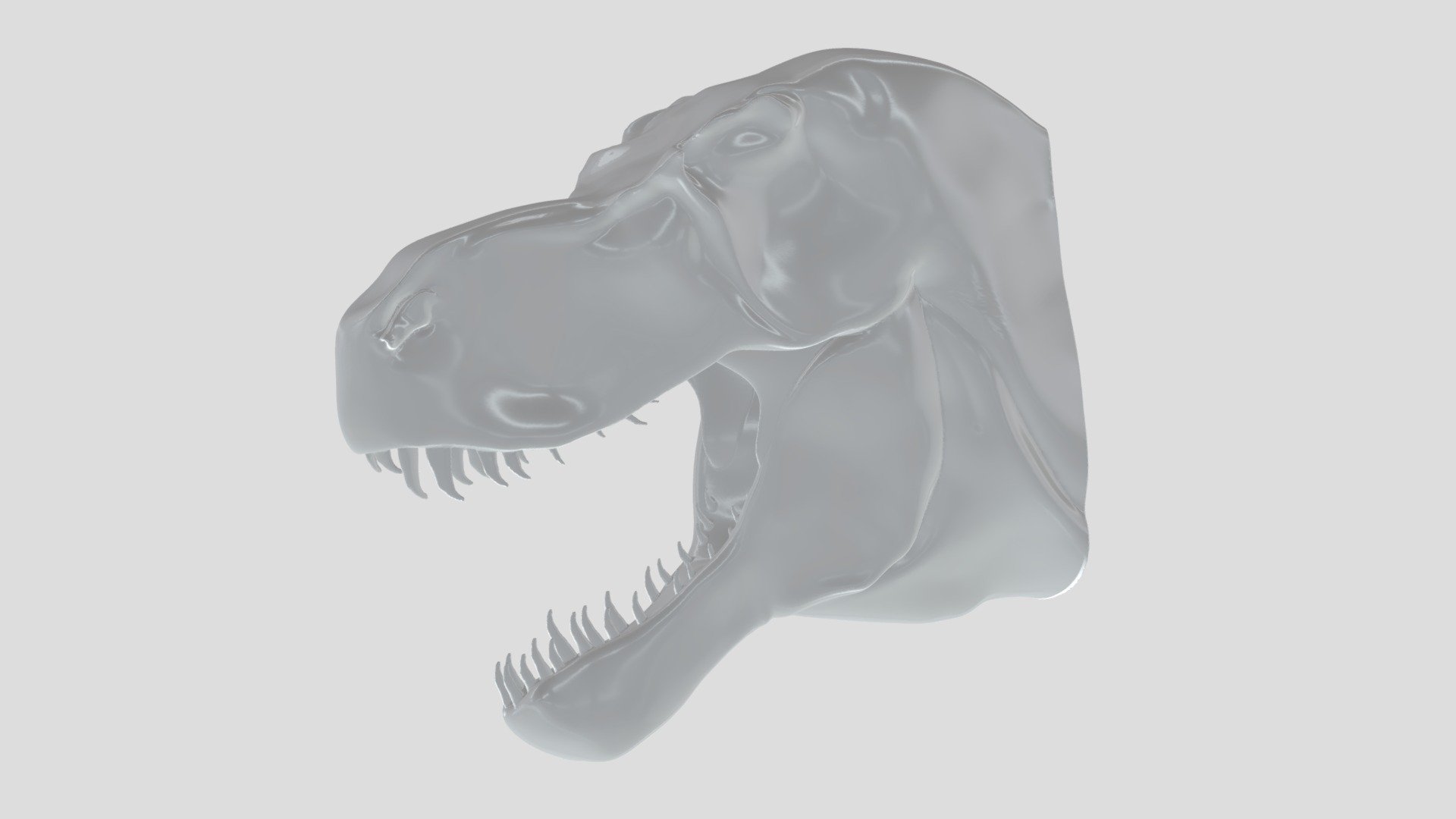 Tyrannosaurus Rex head base mesh - Download Free 3D model by ...