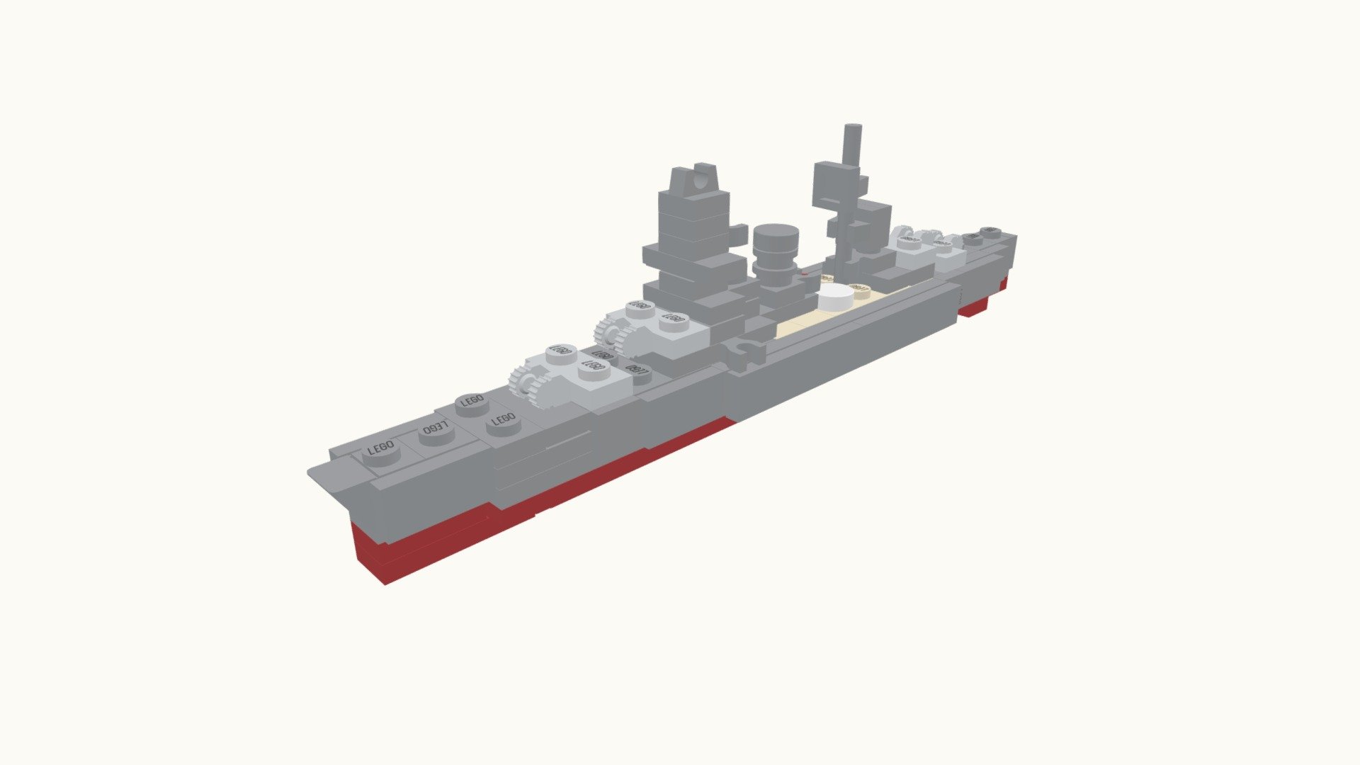 LEGO IJN Nagato Battleship MOC [#0033] - Download Free 3D model by The ...