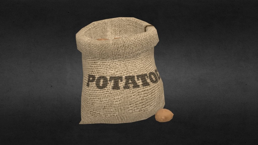 Potato Sack - 3D model by Neon-Paw Creations (@kayobe) [bed1200 ...
