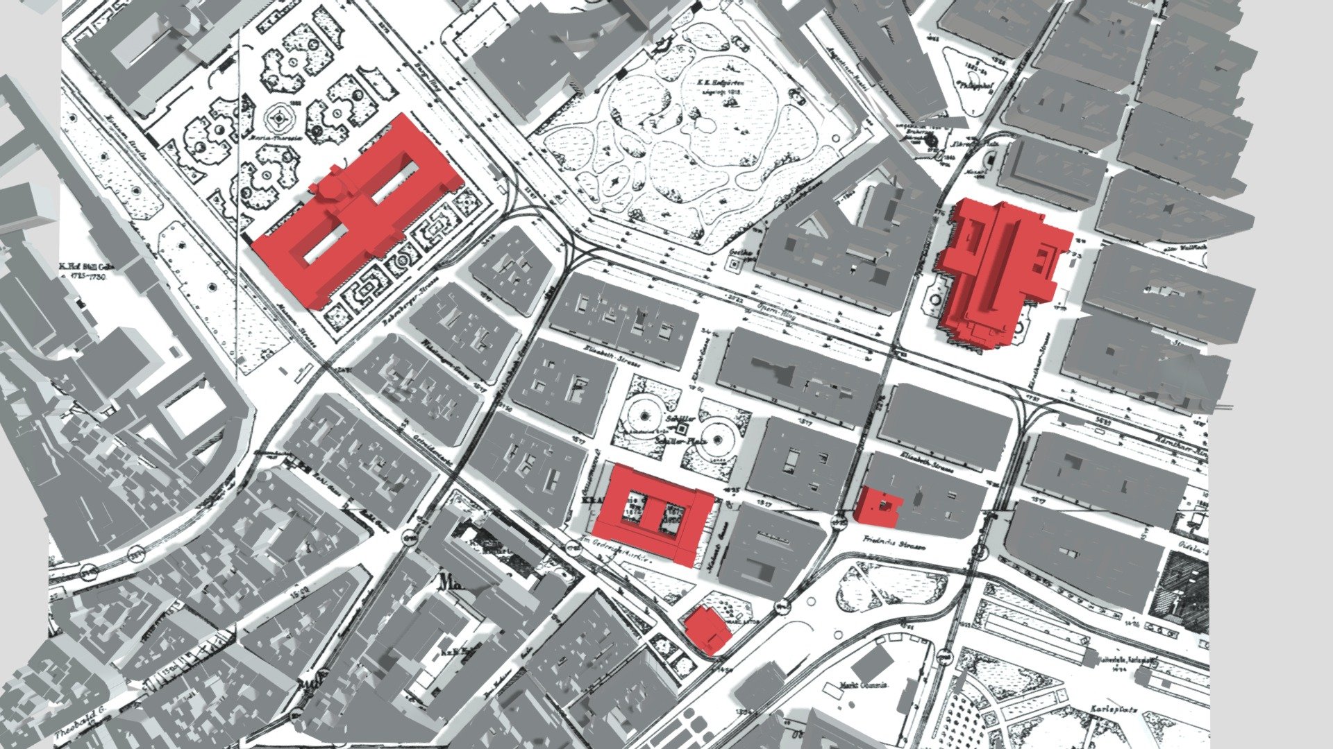 City of Vienna, 1km - 3D model by T. A. Perry (@taperry_cmu) [bedb91a ...