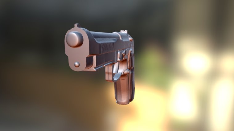 Handgun - 3D model by MandrakeImaging [bede002] - Sketchfab