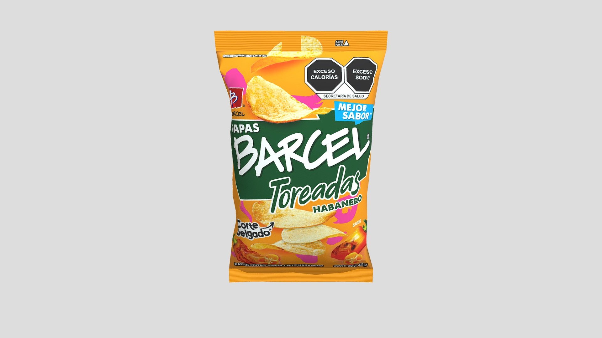 PAPAS BARCEL HABANERO 42G - 3D model by xiumtz [bee1ada] - Sketchfab