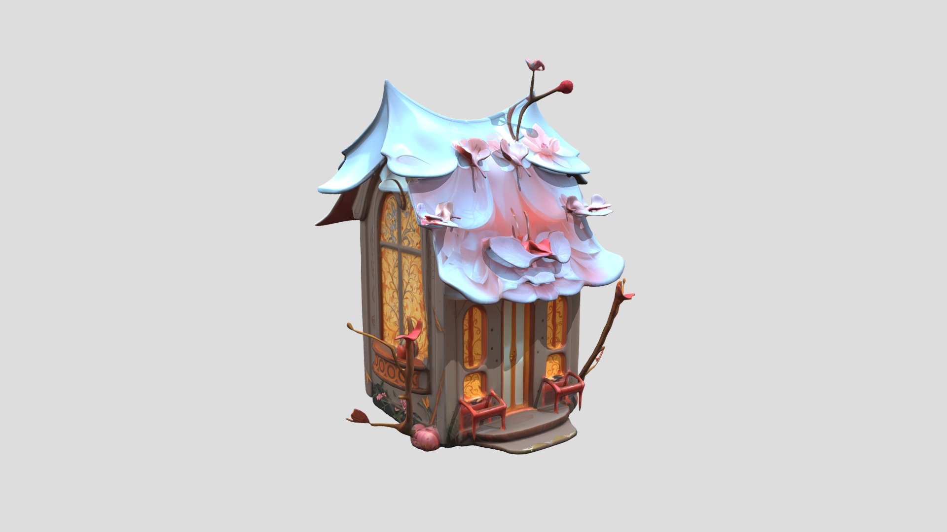 Fantasy House - Download Free 3D model by illustros [bee22df] - Sketchfab