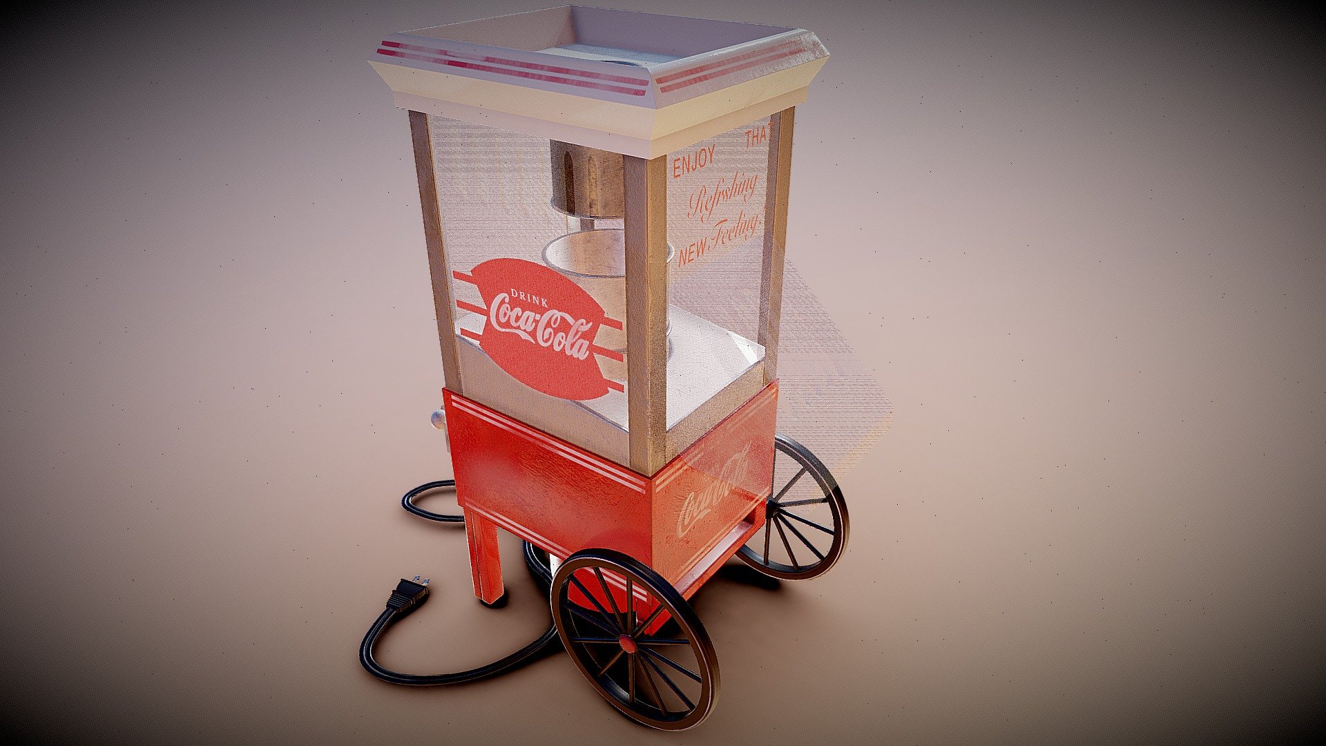 Popcorn Machine - 3D model by Malik Sandifer (@MCSandifer) [bee8b54 ...