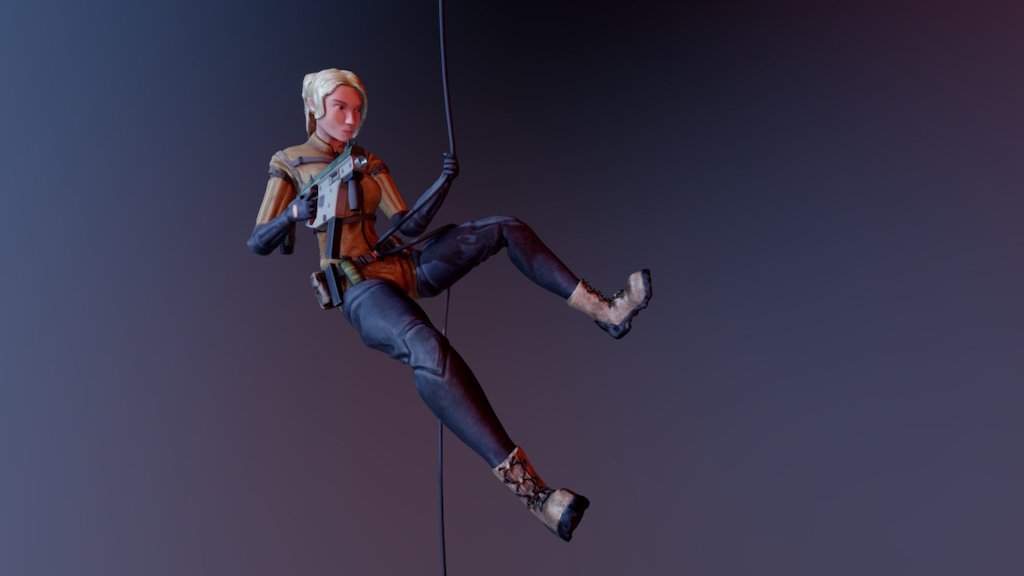 Abseil Girl - 3D model by stu92 [bee9c26] - Sketchfab