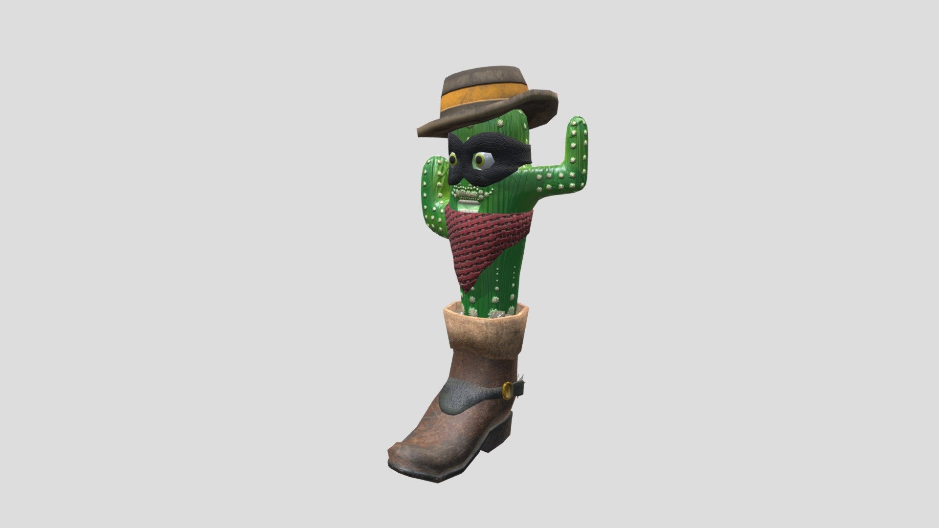 Cactus-Bandit - 3D model by Zhanna_Mikhno [beea3f4] - Sketchfab