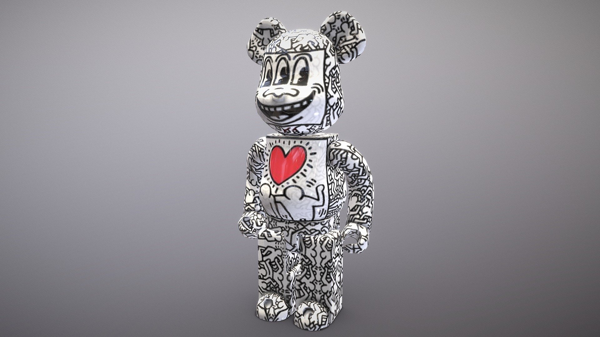 Maya | Be@rbrick - Keith Haring - 3D model by cellochica [beea65f ...